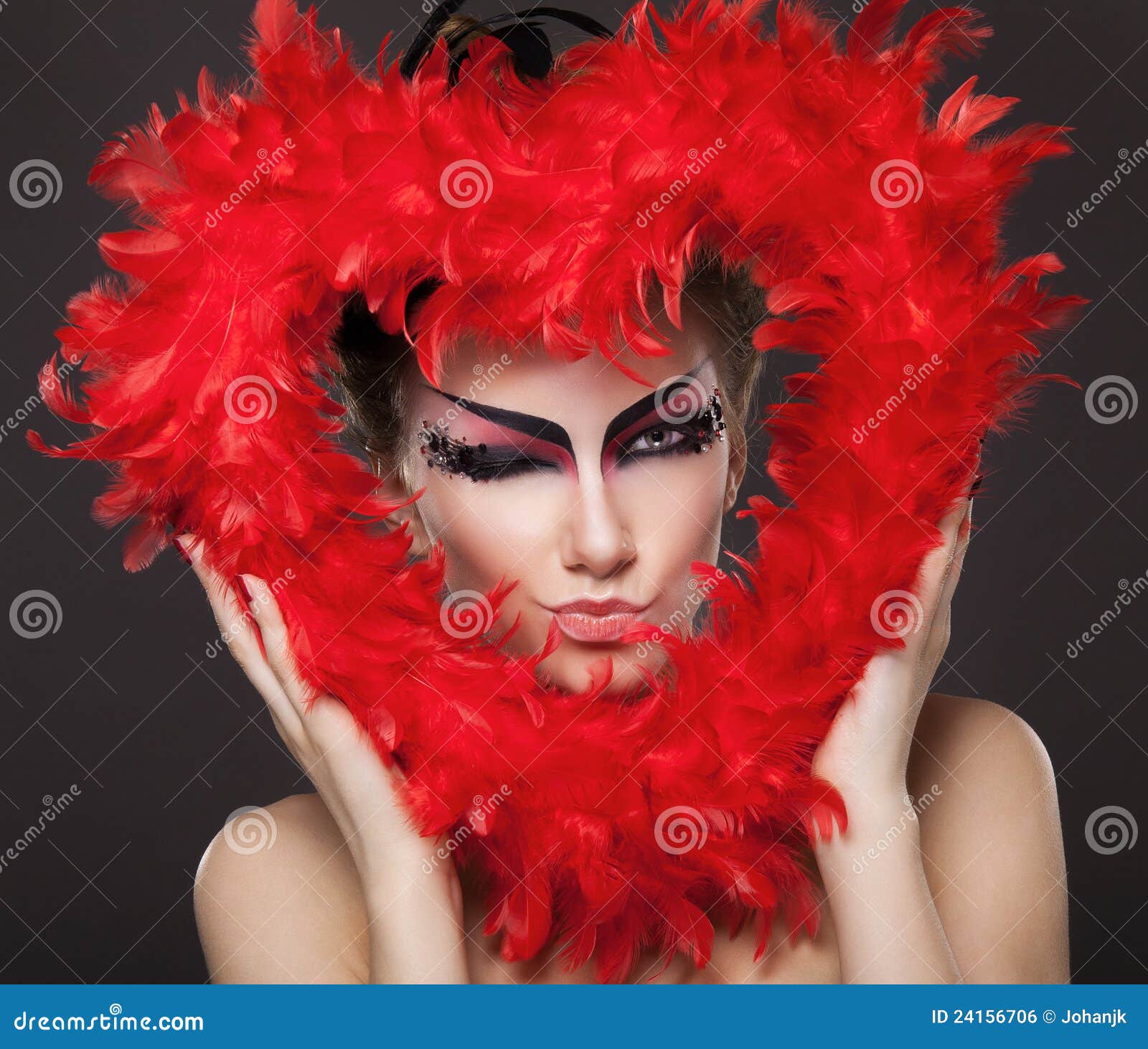 Red heart stock photo. Image of female, model, eyes, brunette - 24156706