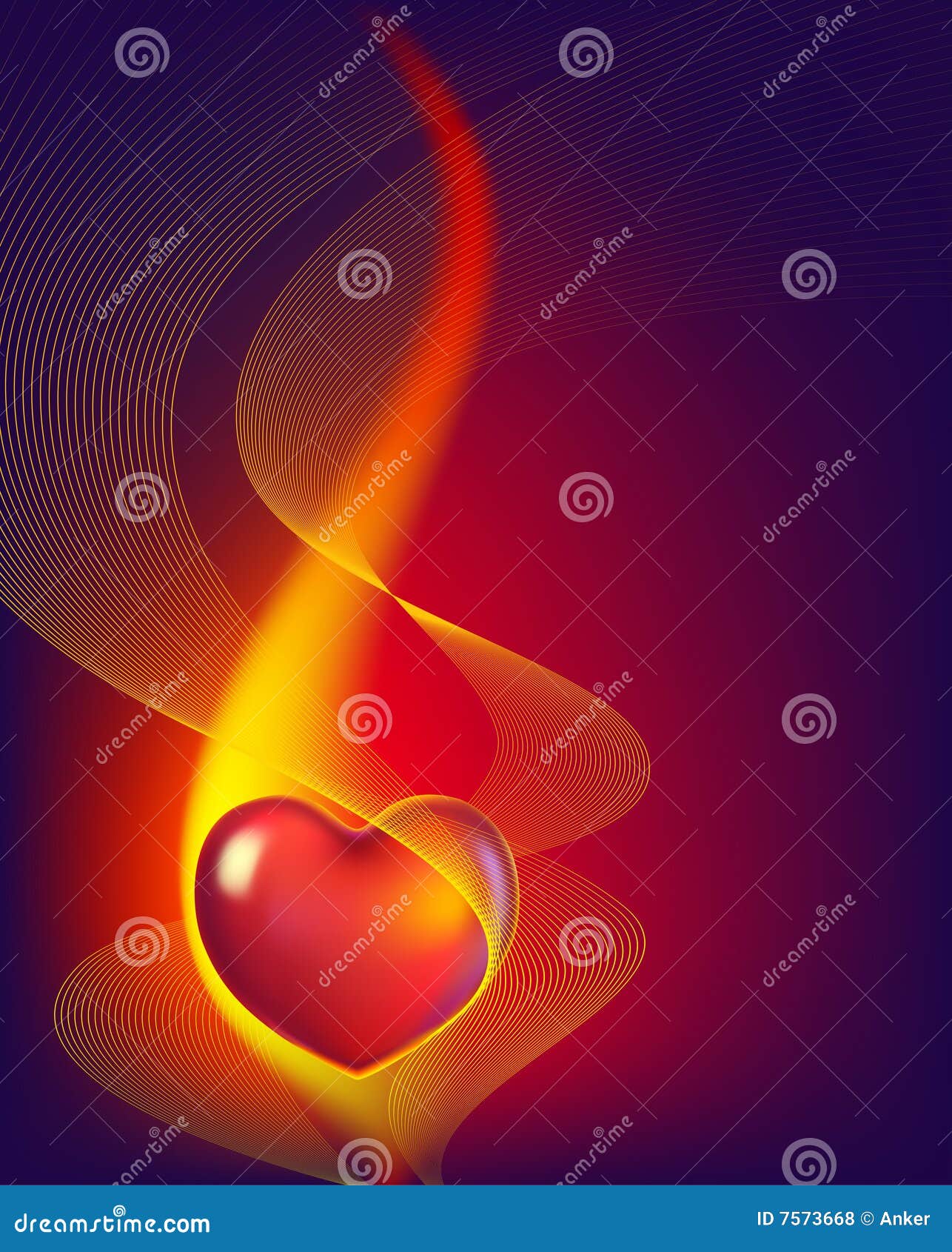 Red heart stock vector. Illustration of heart, design - 7573668