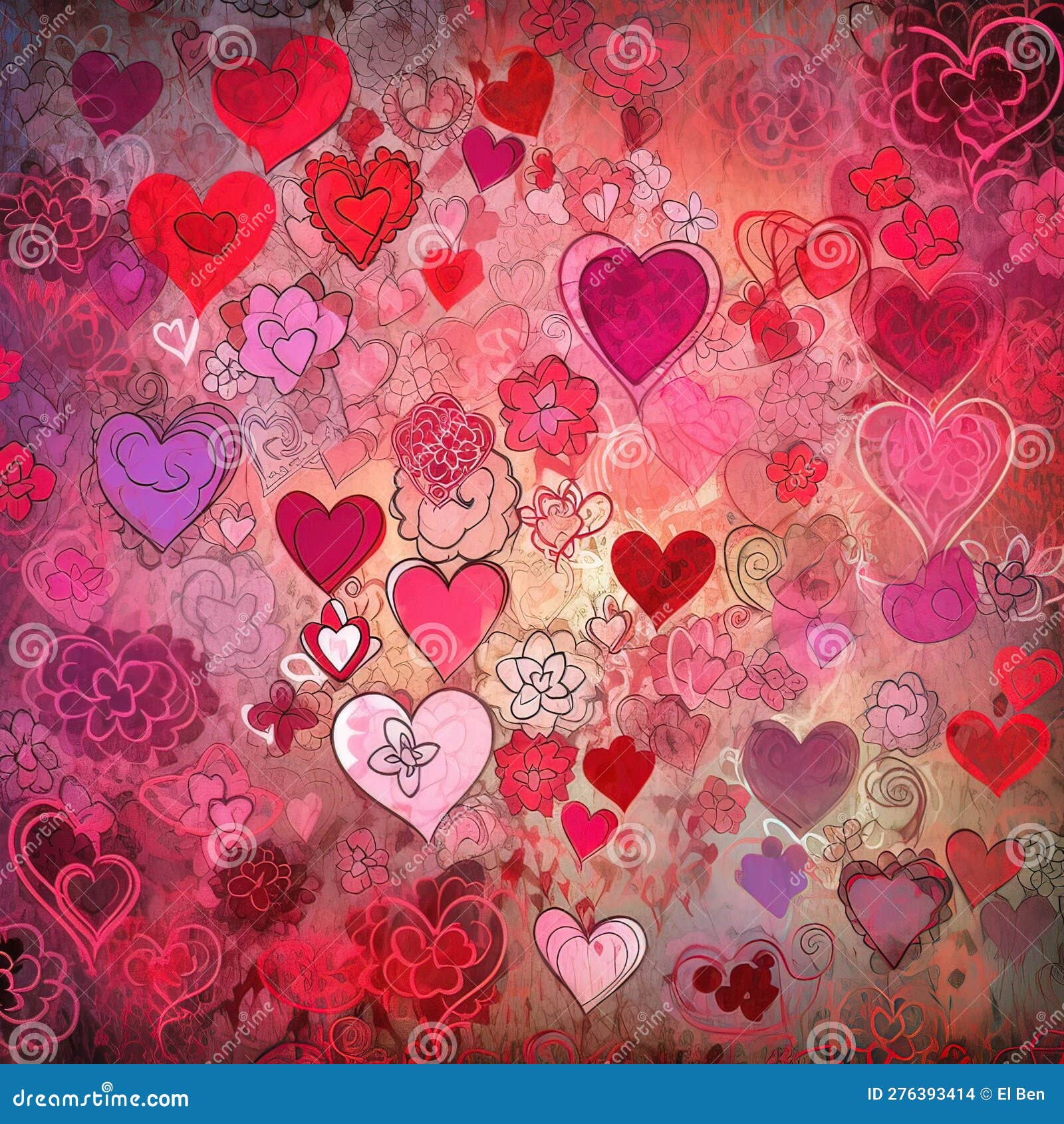 Red Heart Background stock illustration. Illustration of generated ...