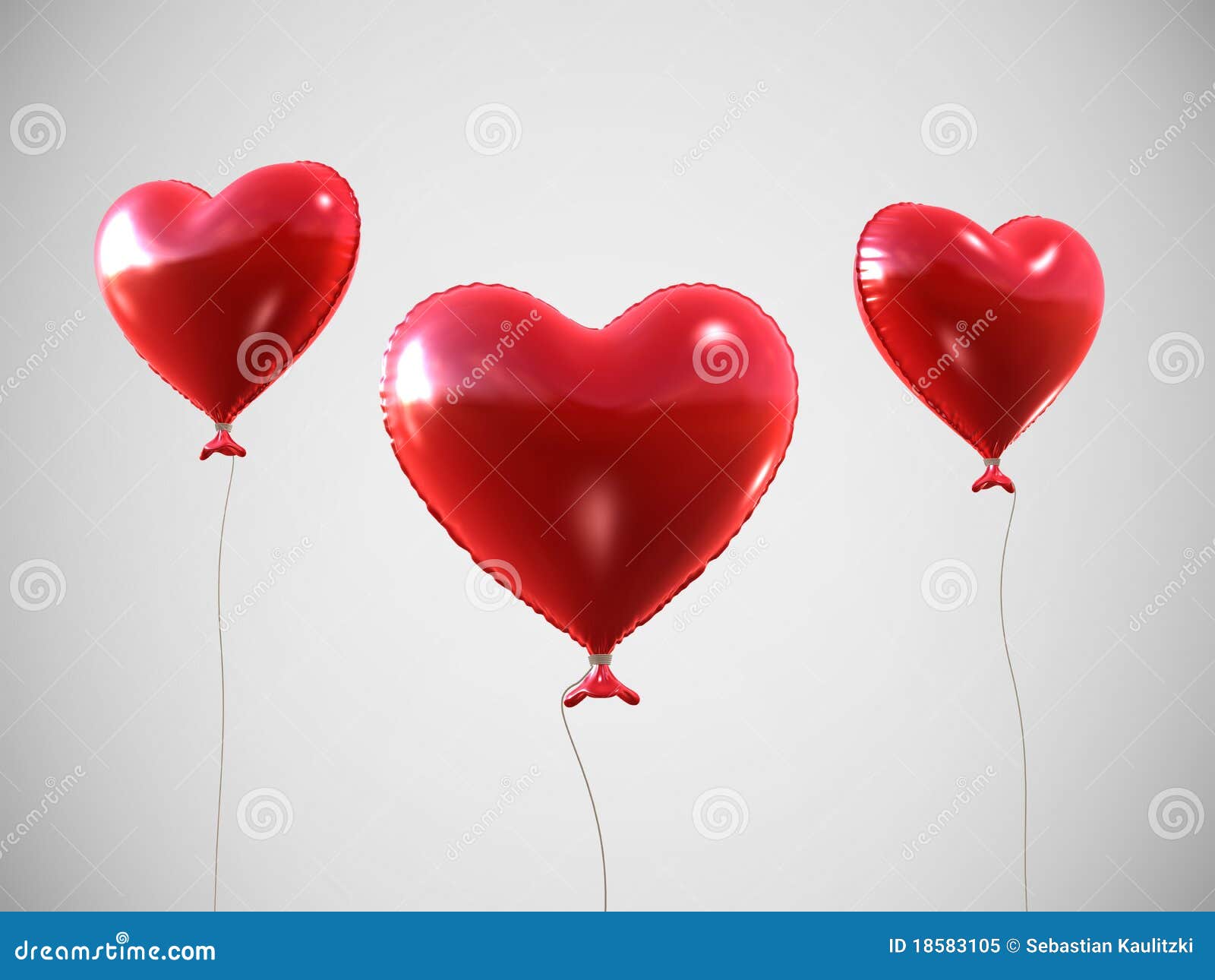 Red heart balloons stock illustration. Illustration of child - 18583105