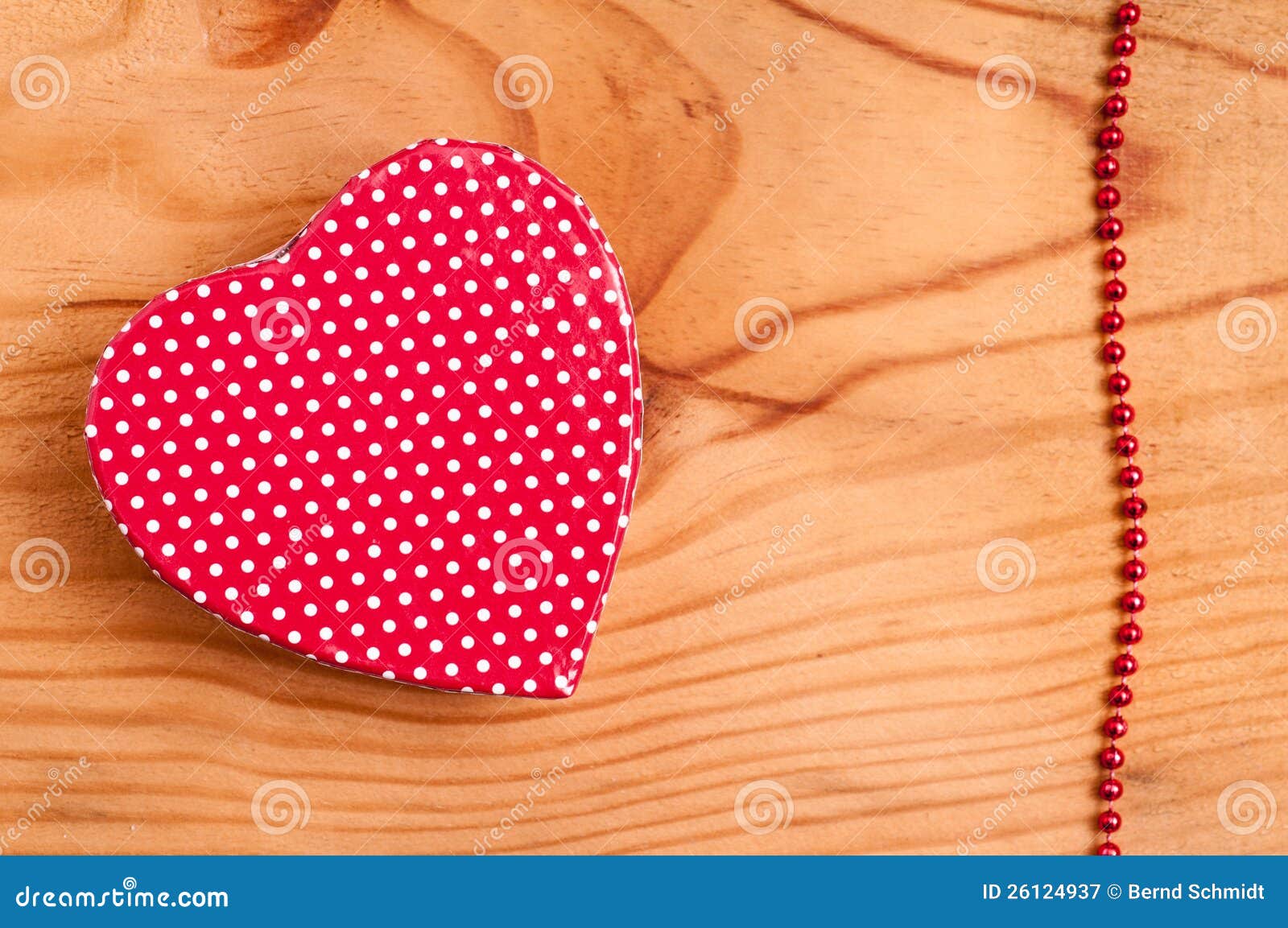 Red heart and bead chain stock image. Image of blank - 26124937