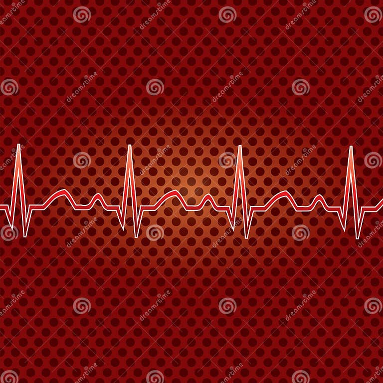 Red heart beat. stock vector. Illustration of cardiology - 28126367