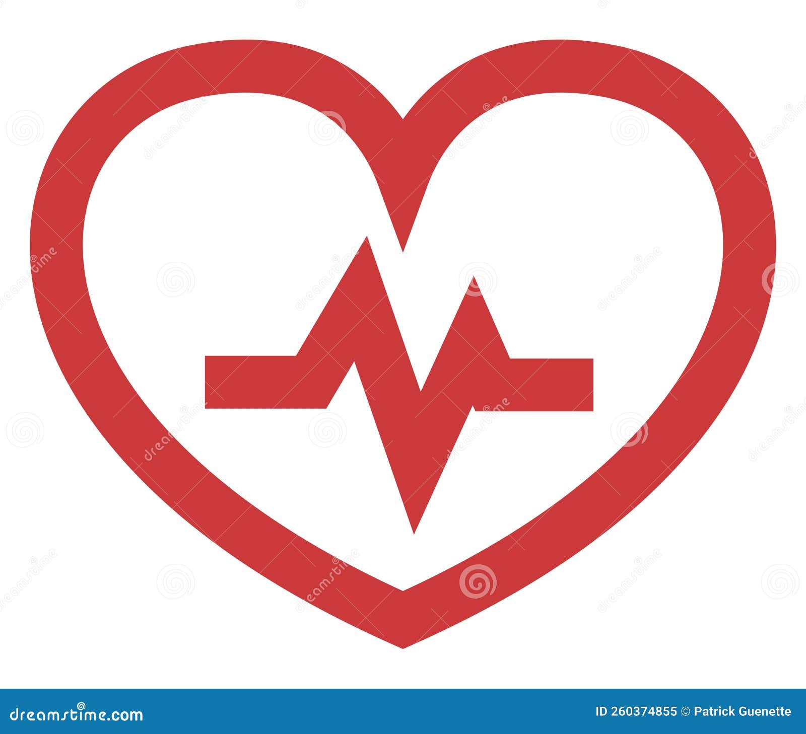 Red heart beat, icon stock vector. Illustration of diagnosis - 260374855