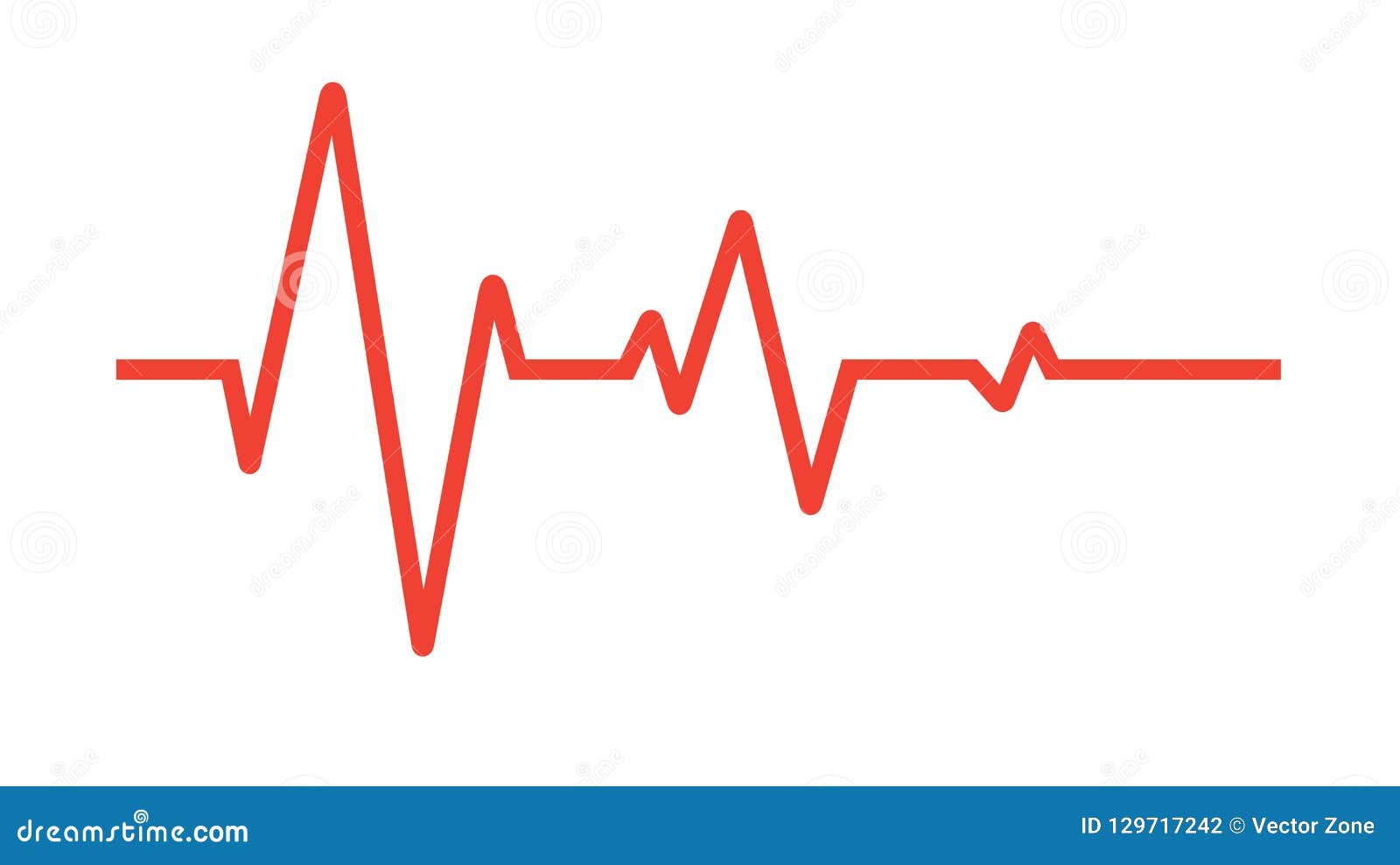 Heart beat pulse vector stock vector. Illustration of abstract - 129717242