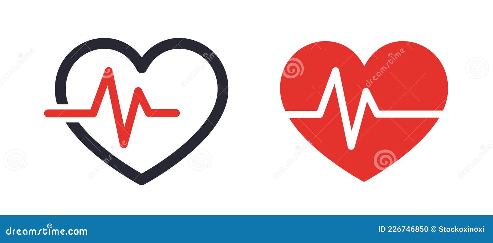 Red heart beat vector icon stock vector. Illustration of healthy ...