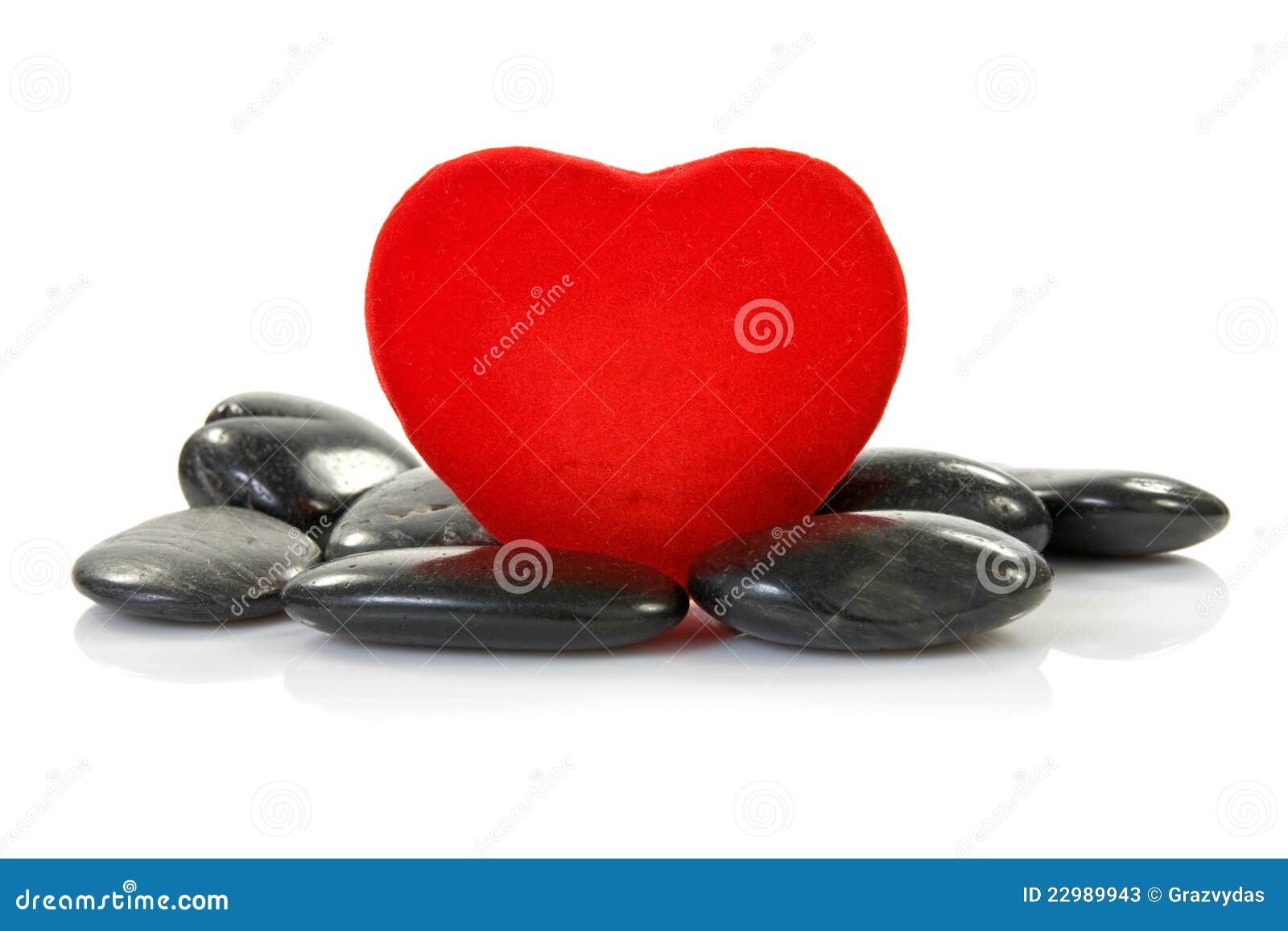 Red Heart with Black Stones Stock Image - Image of love, sweetheart ...