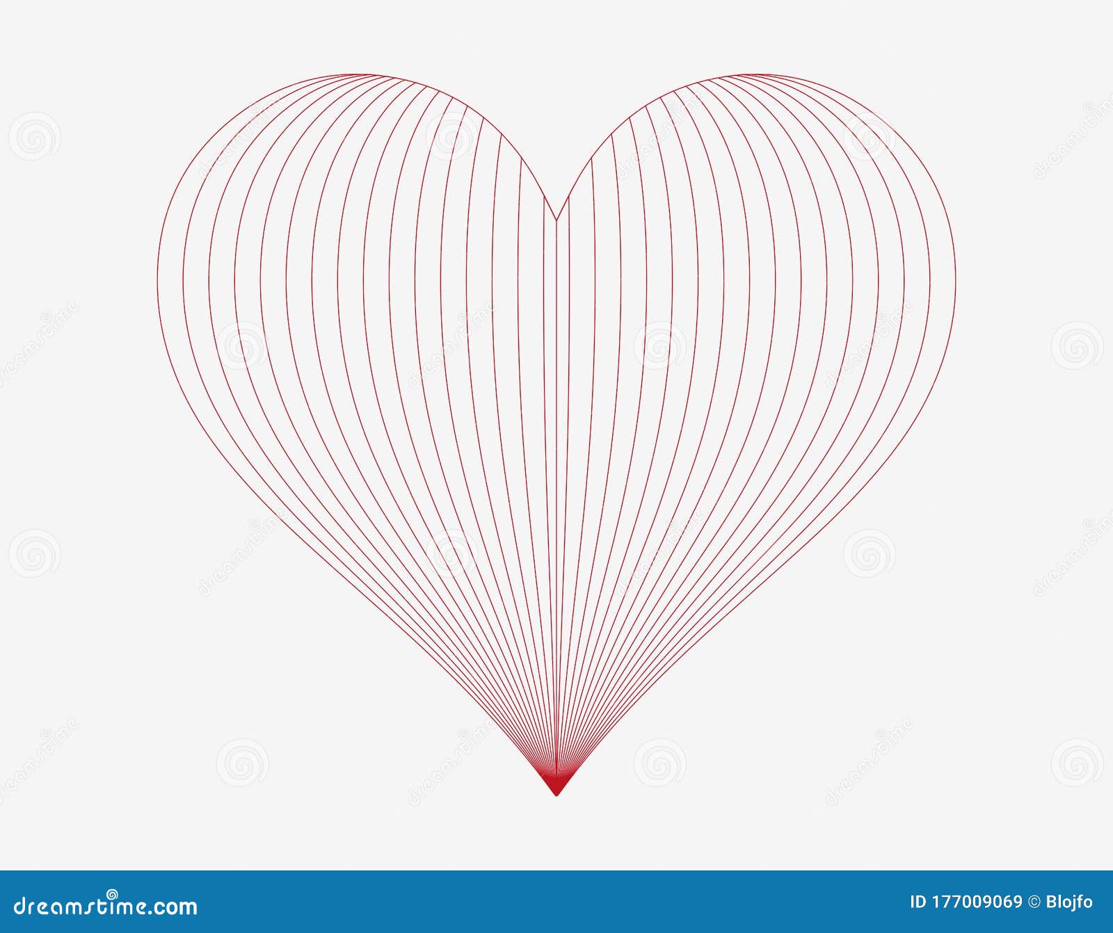 Red Heart with Blend Effect Stock Vector - Illustration of valentines ...