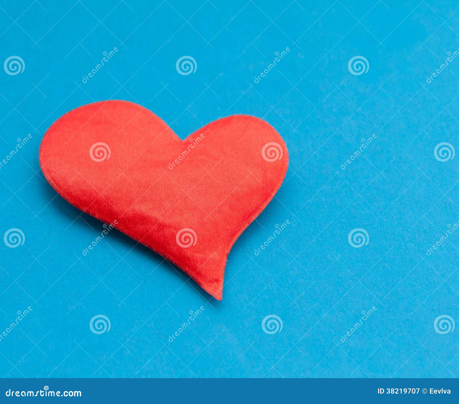 Red Heart on Blue Background. Stock Image - Image of structure, heart ...