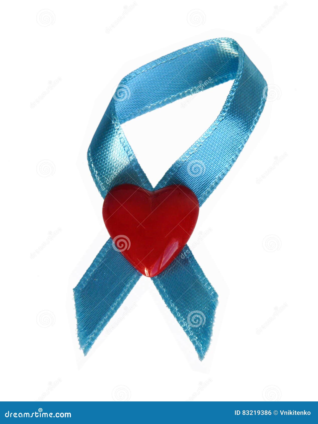 Red heart with blue ribbon stock photo. Image of abstract - 83219386