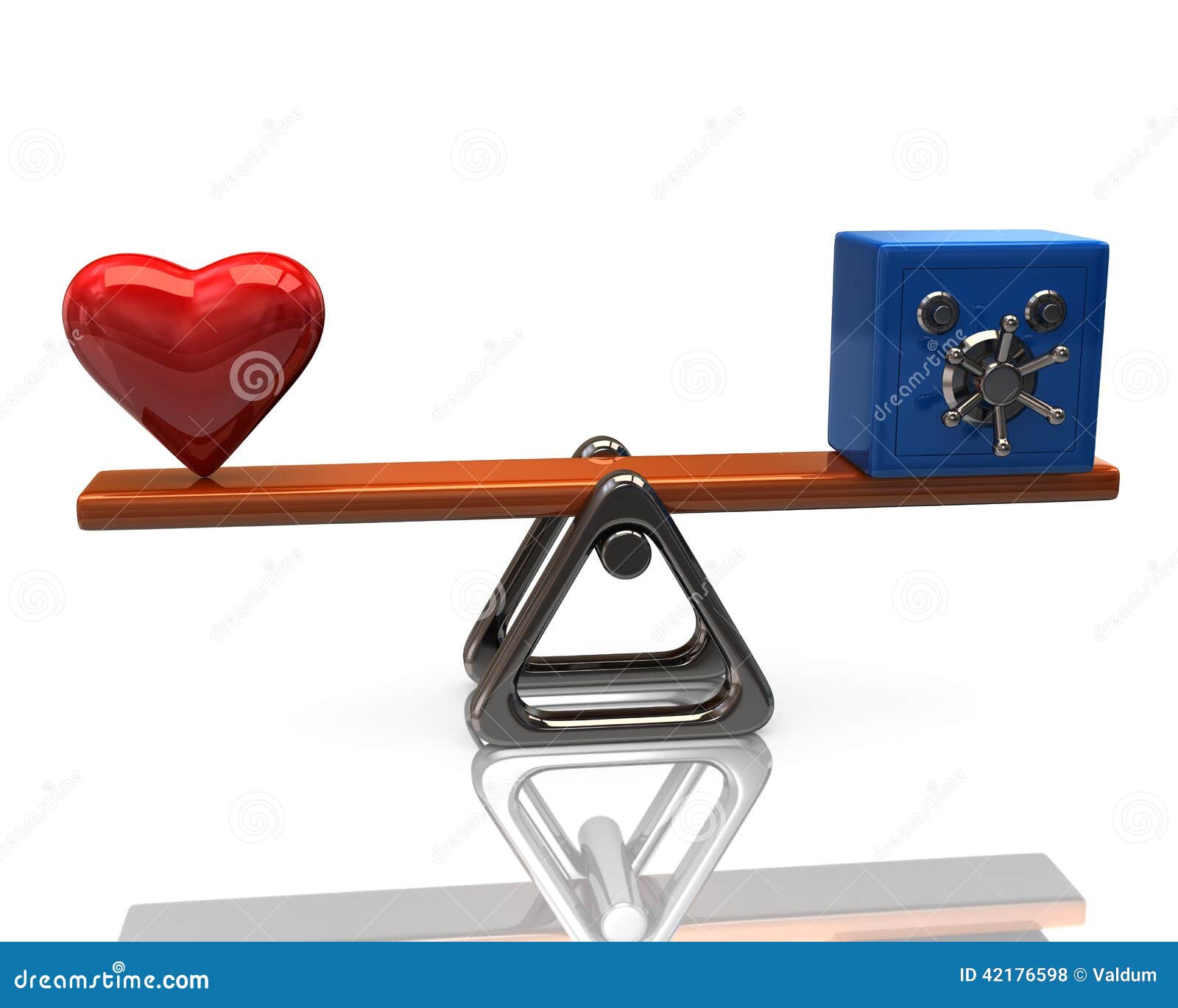Red Heart Blue Security Safe Scales Stock Illustrations – 2 Red Heart ...