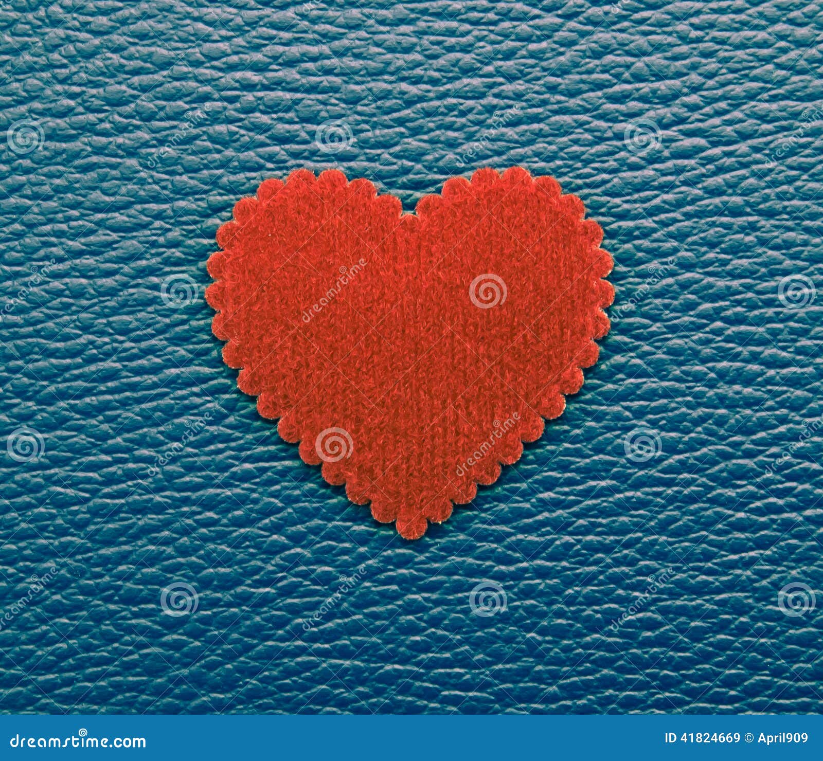 Red Heart on Blue Vintage Background Stock Image - Image of retro ...