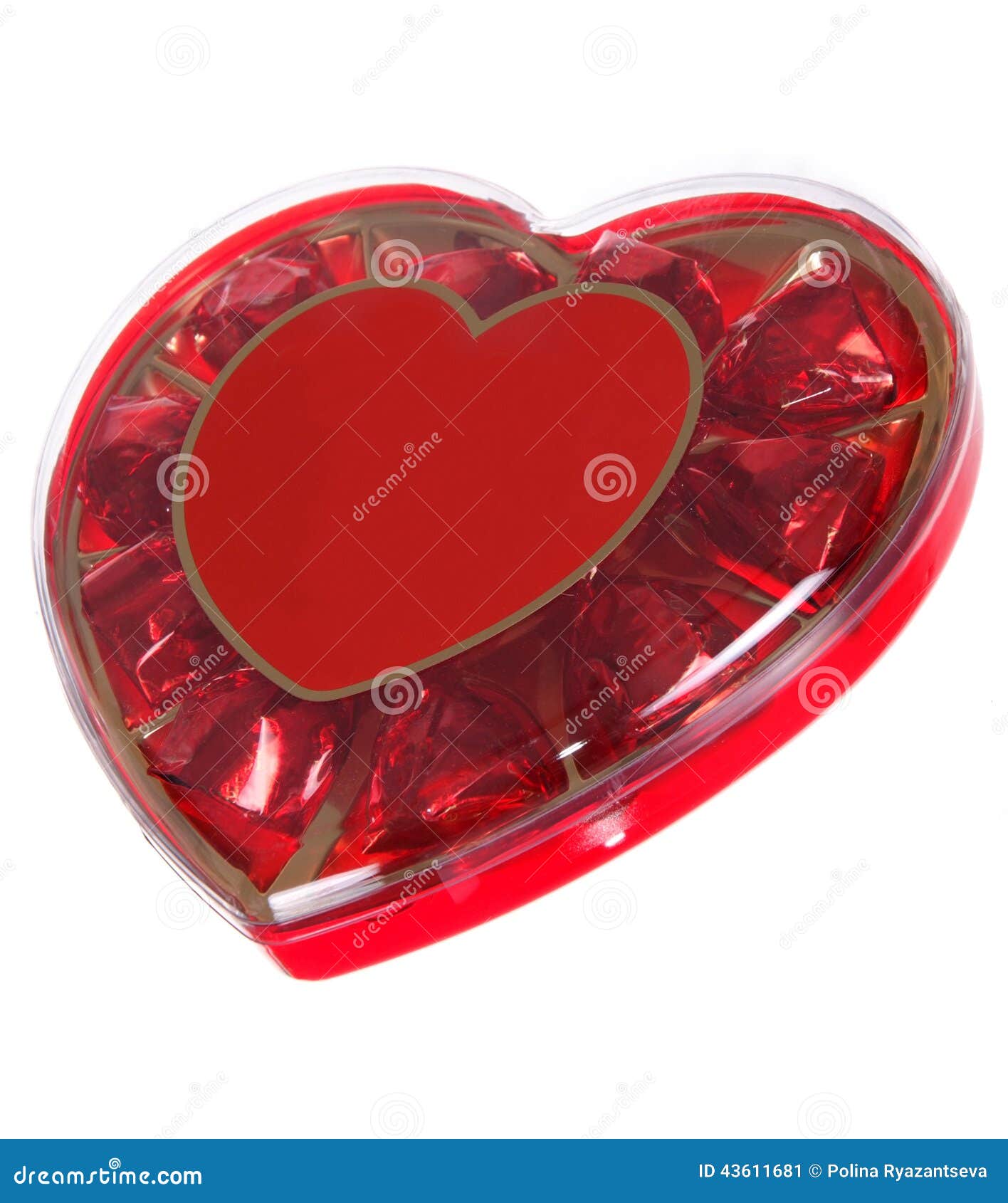Red Heart Box of Chocolates Stock Image - Image of close, space: 43611681