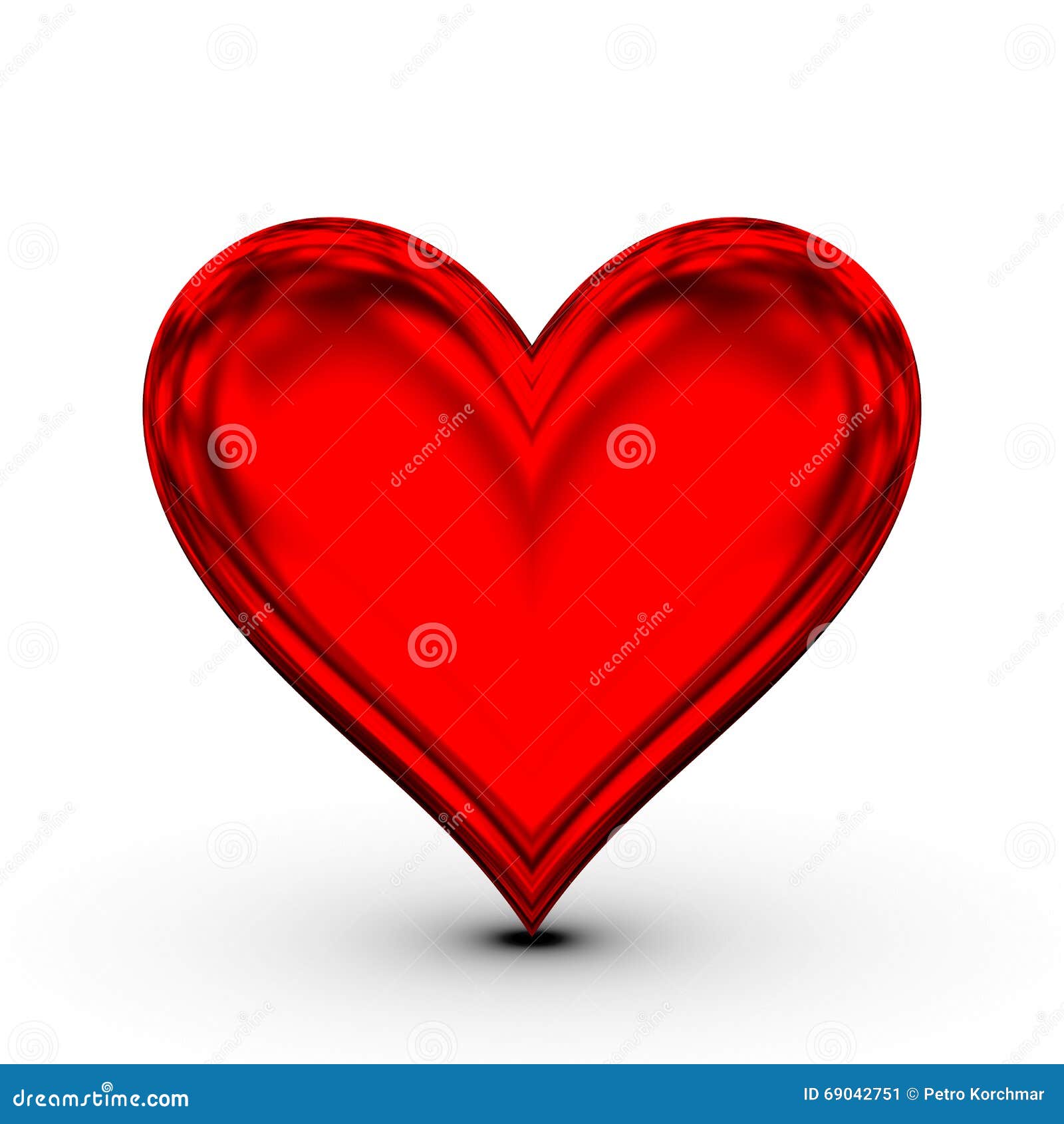 Red Heart! Classical Love Symbol Stock Illustration - Illustration of ...
