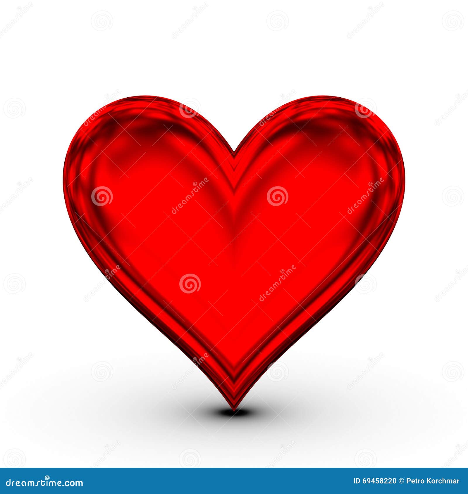 Red Heart! Classical Love Symbol Stock Illustration - Illustration of ...