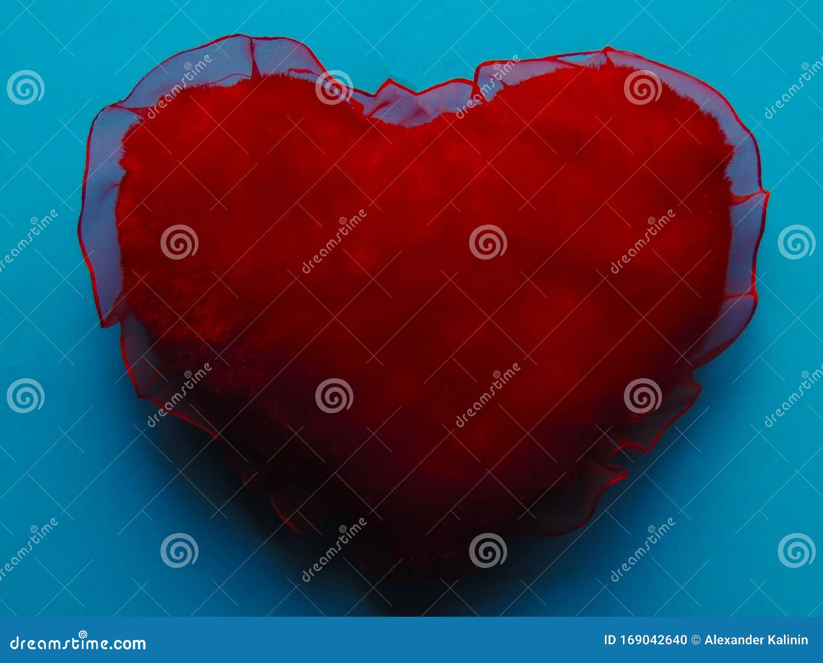 Red Heart on a Color Background. Stock Photo - Image of macro, color ...