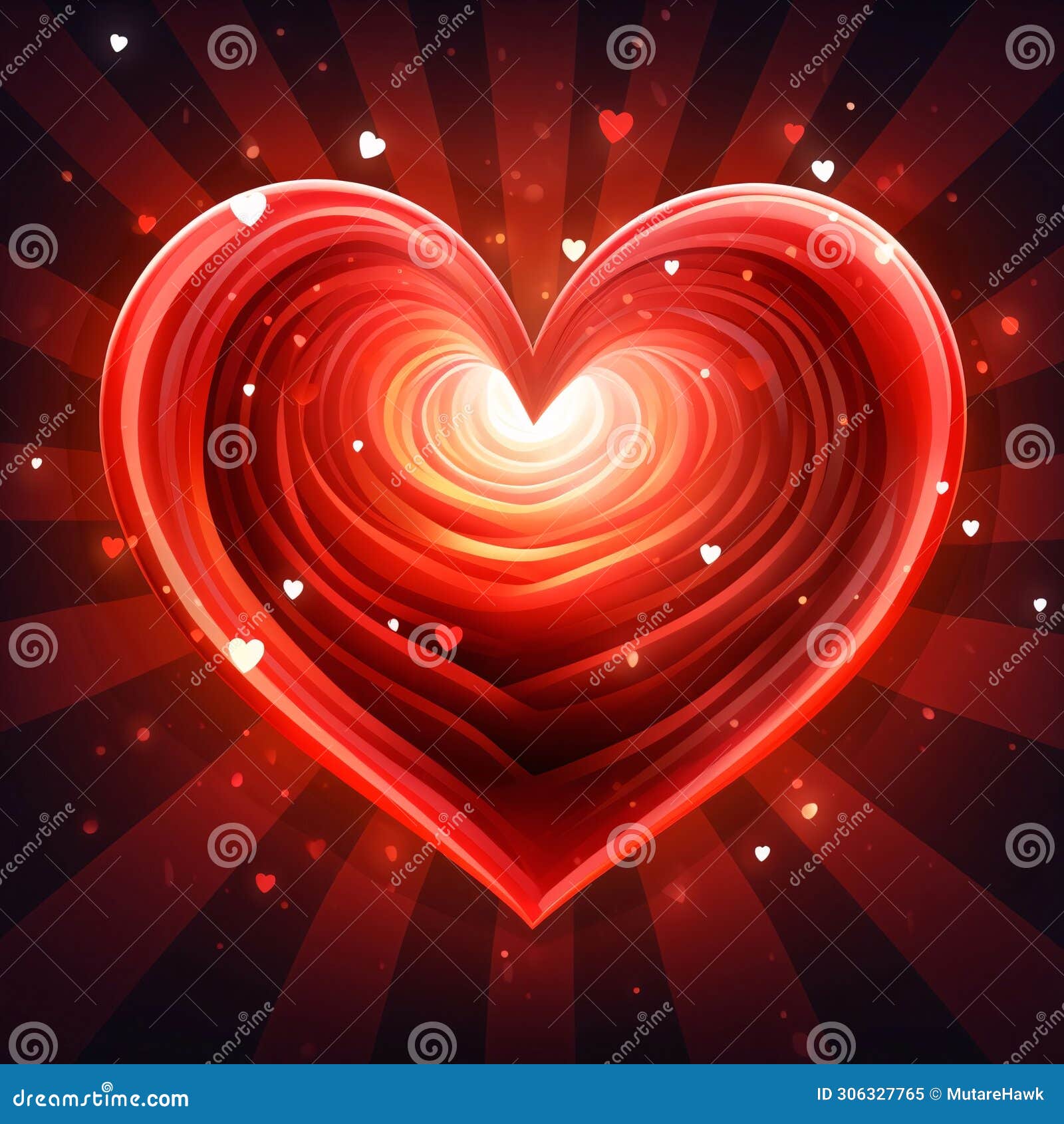Red Heart with 3D Depth Effect. Heart As a Symbol of Affection and ...