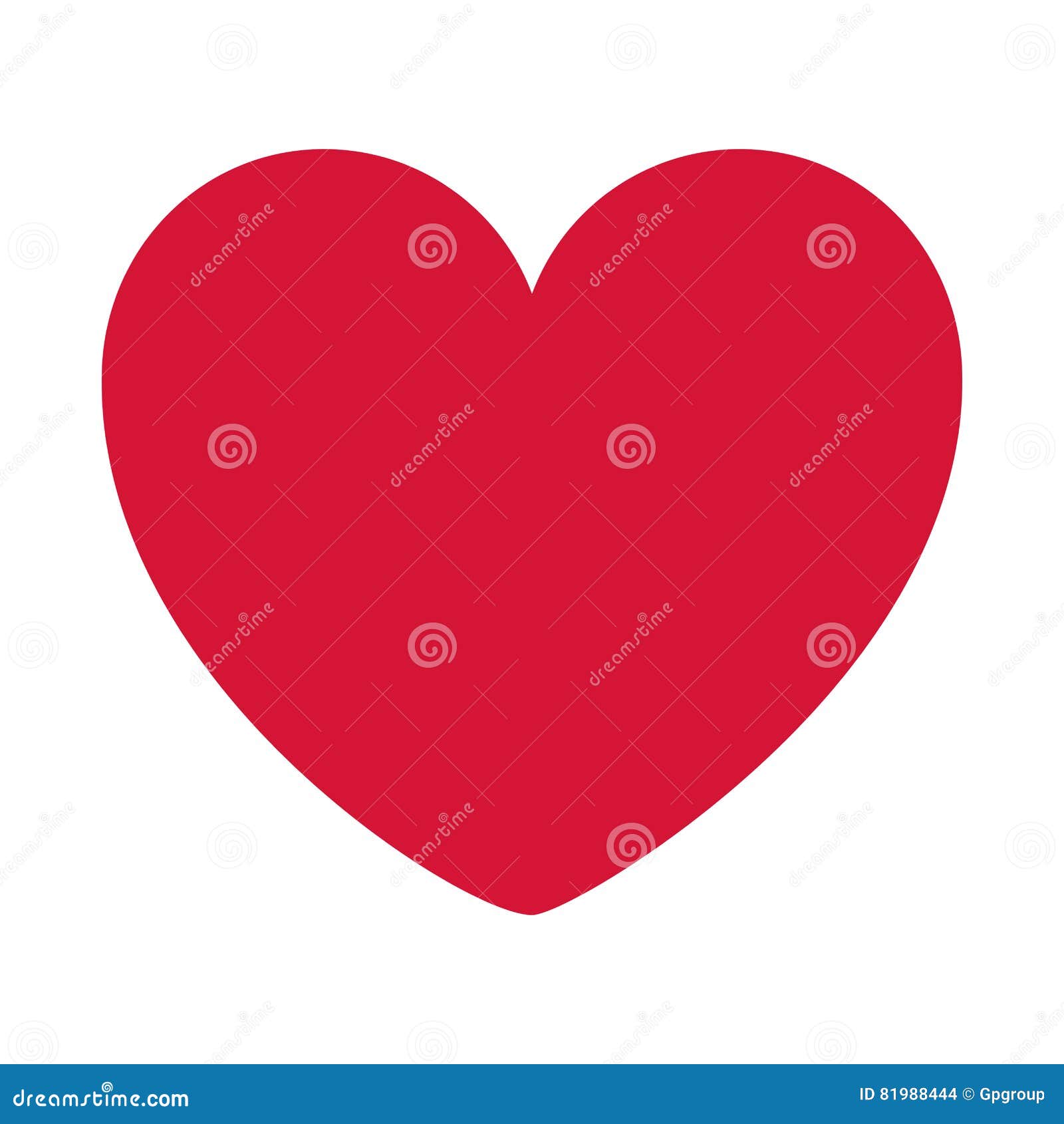 Red heart design icon flat stock illustration. Illustration of love ...