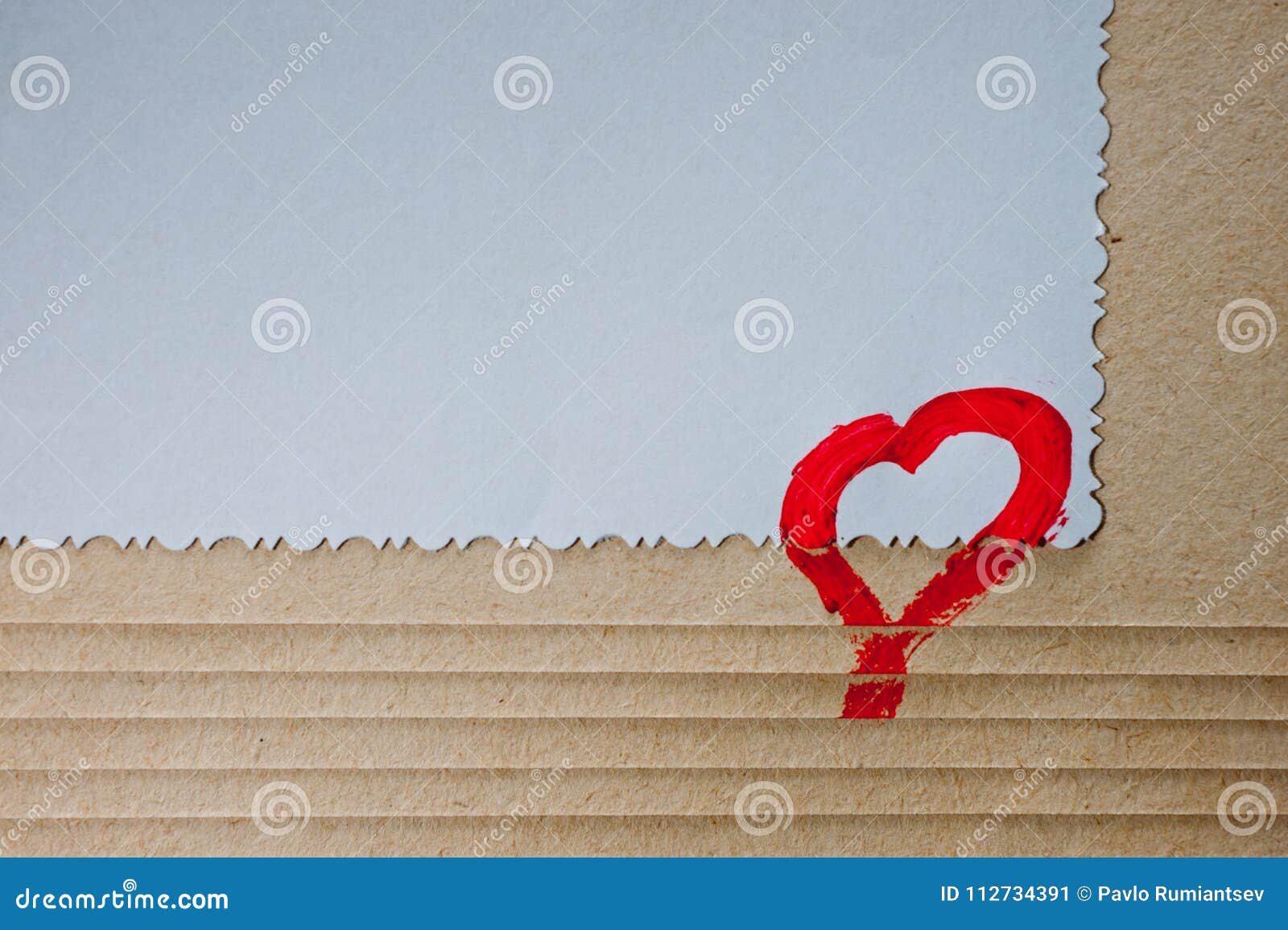 A Red Heart Drawn on Paper by Hand Stock Image - Image of paint, hand ...