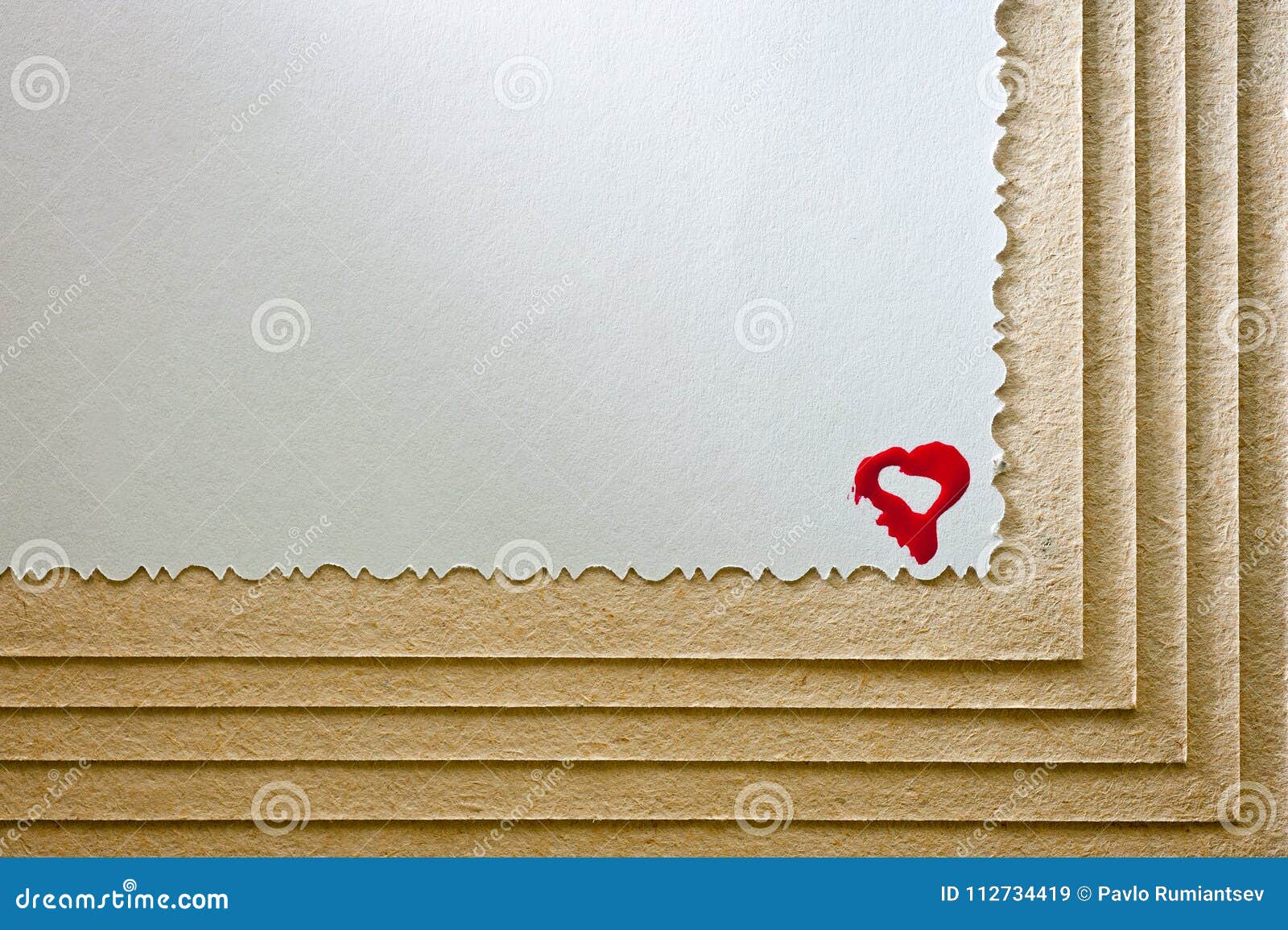 A Red Heart Drawn on Paper by Hand Stock Image - Image of draw, hand ...
