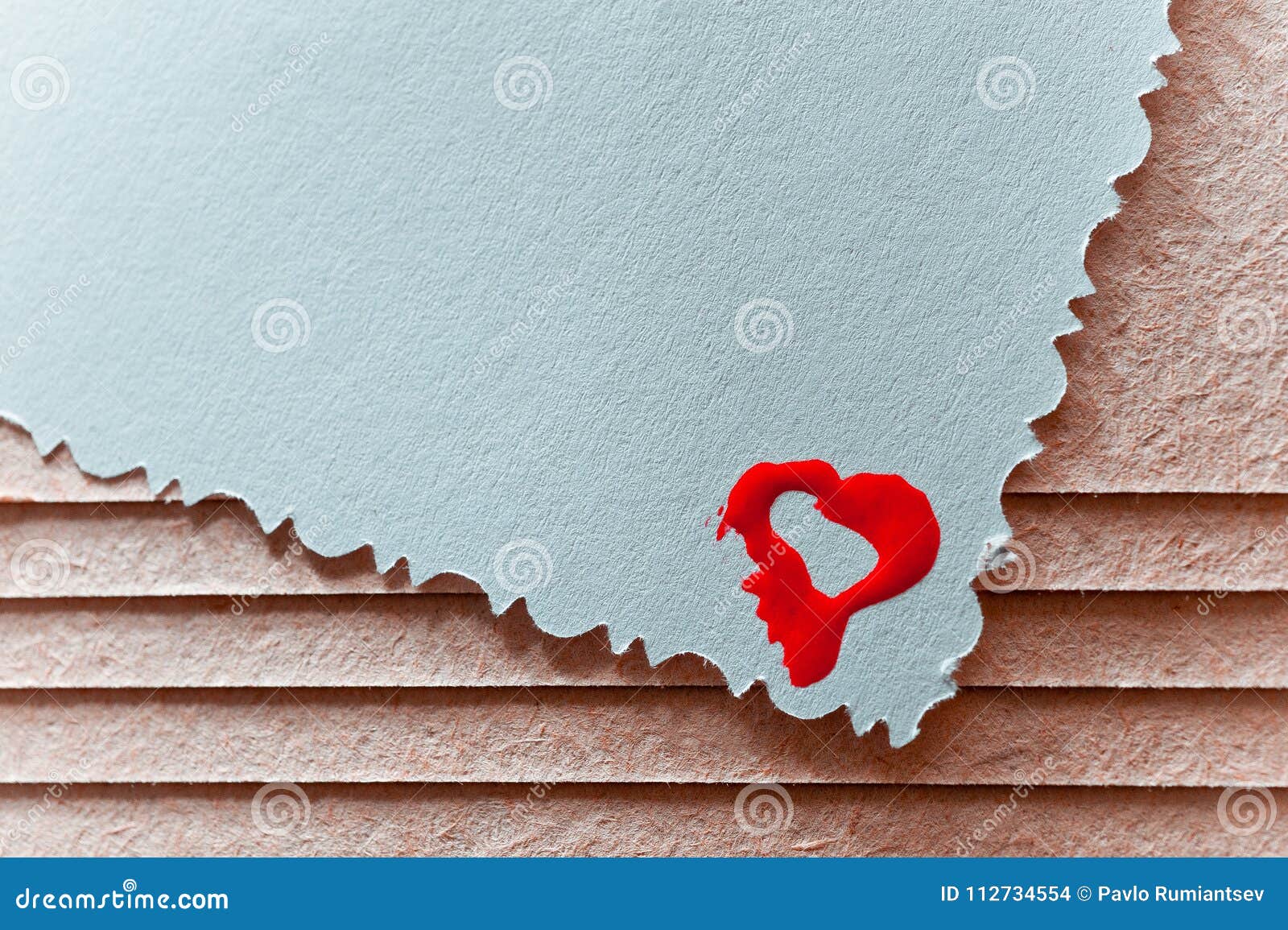 A Red Heart Drawn on Paper by Hand Stock Photo - Image of pencil ...