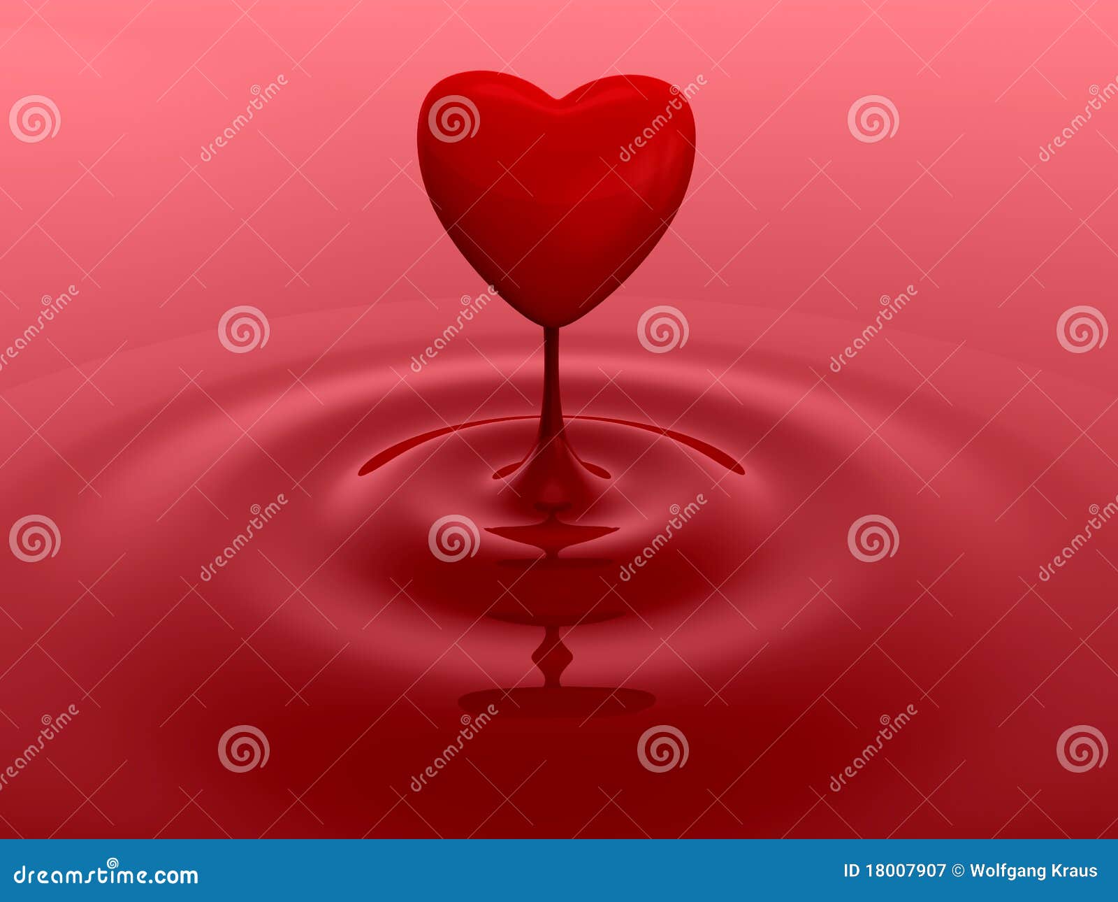 Red heart drop stock illustration. Illustration of abstract - 18007907