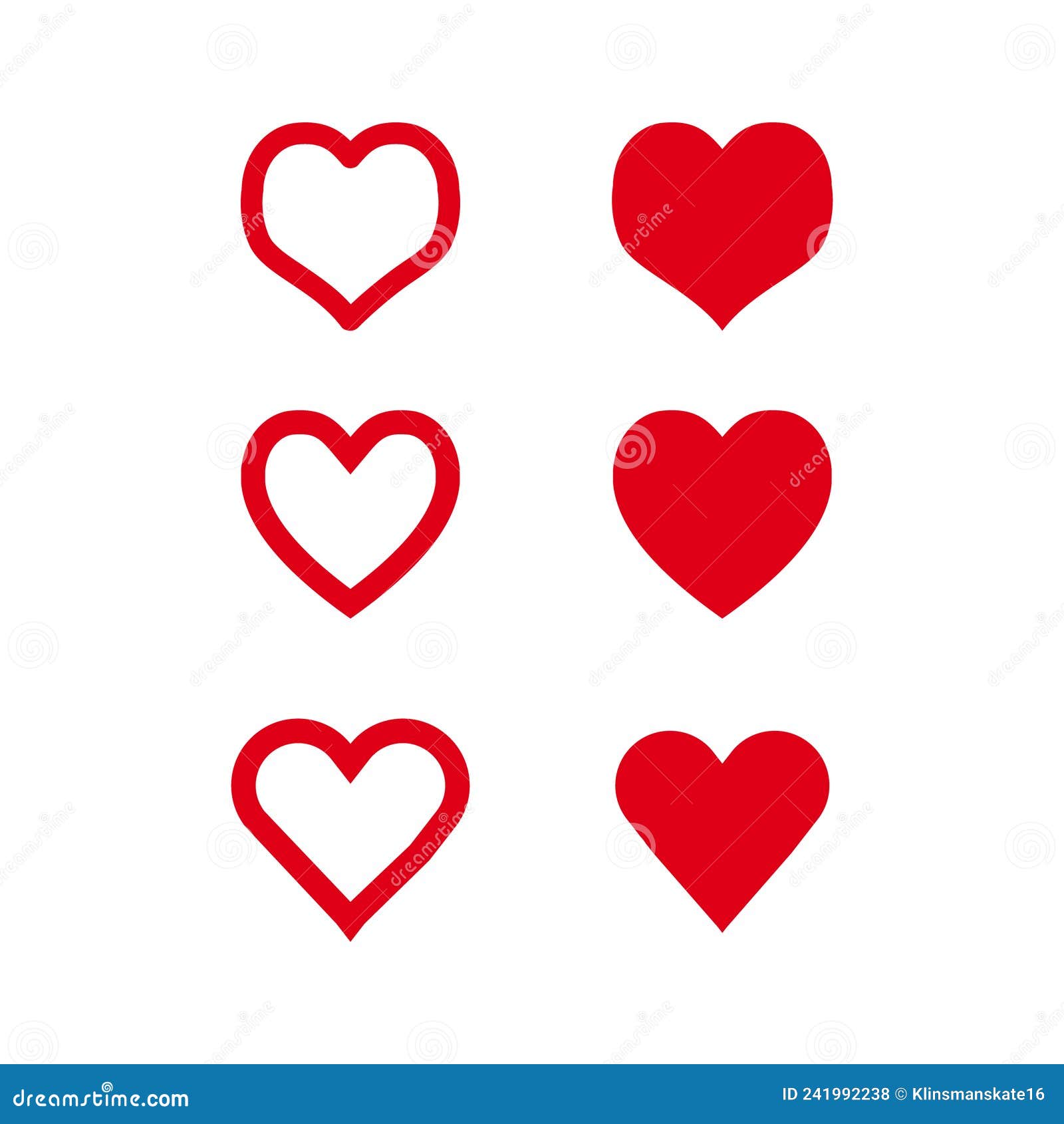 Red Heart Flat and Line Symbol Vector Stock Vector - Illustration of ...