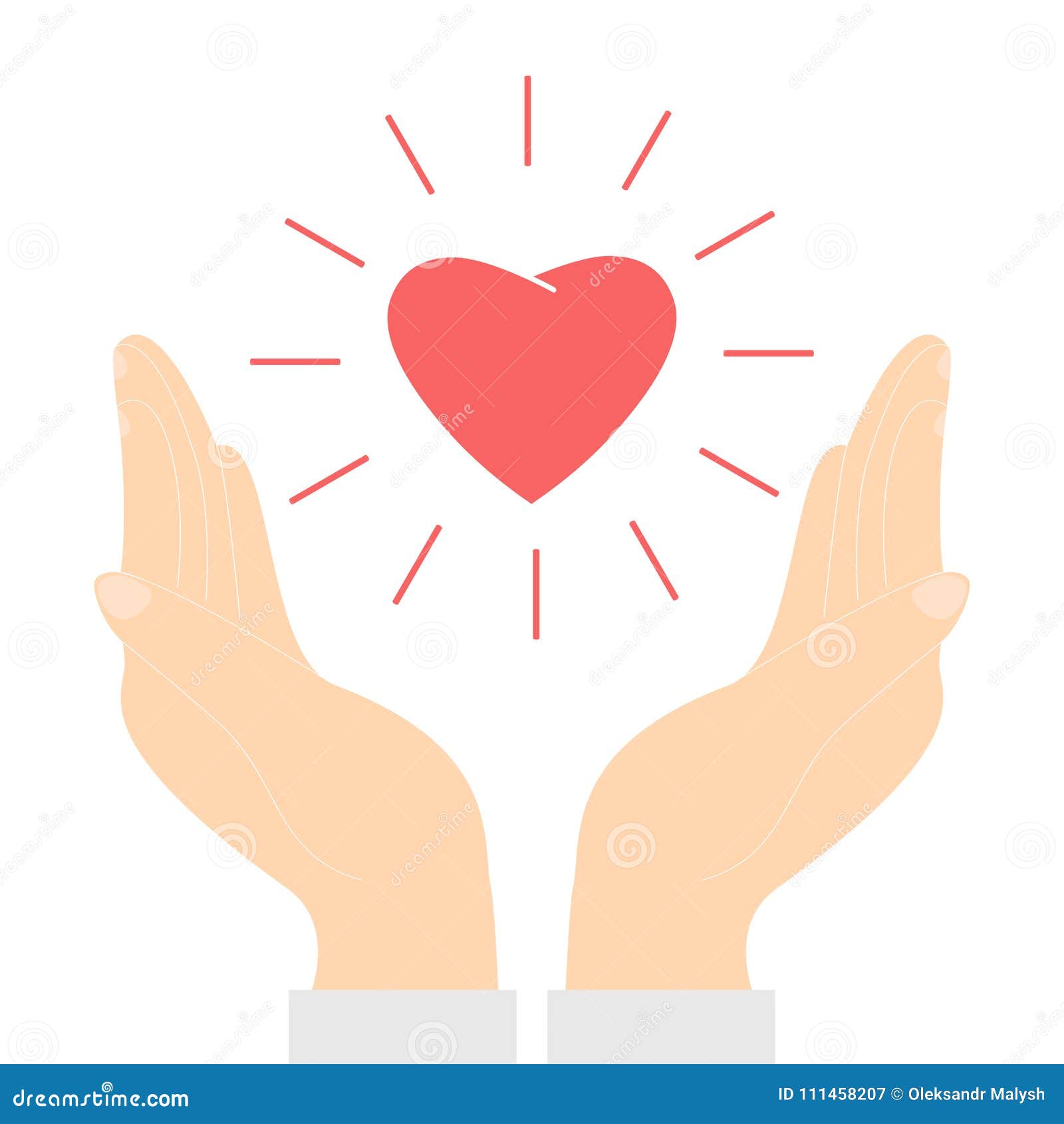 Red heart floating stock vector. Illustration of care - 111458207