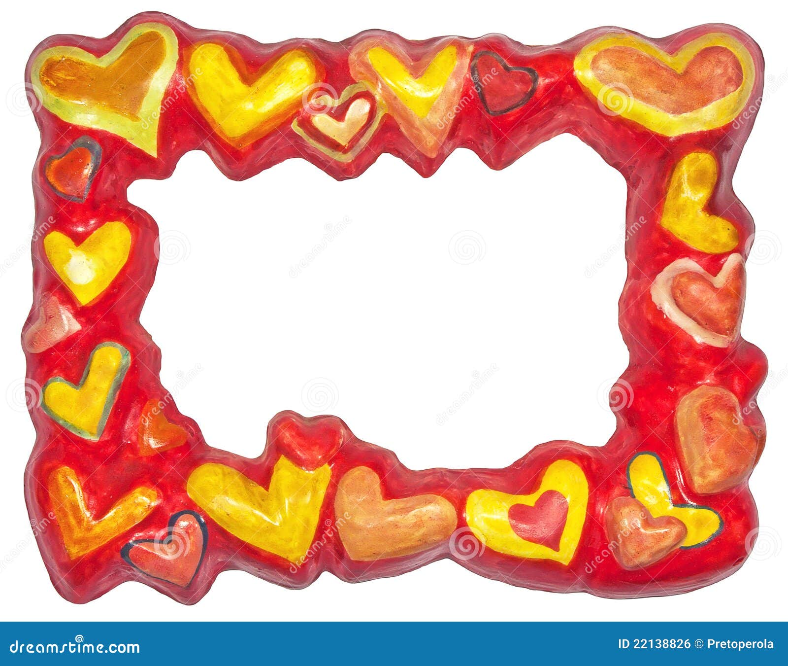Red heart frame stock illustration. Illustration of beautiful - 22138826