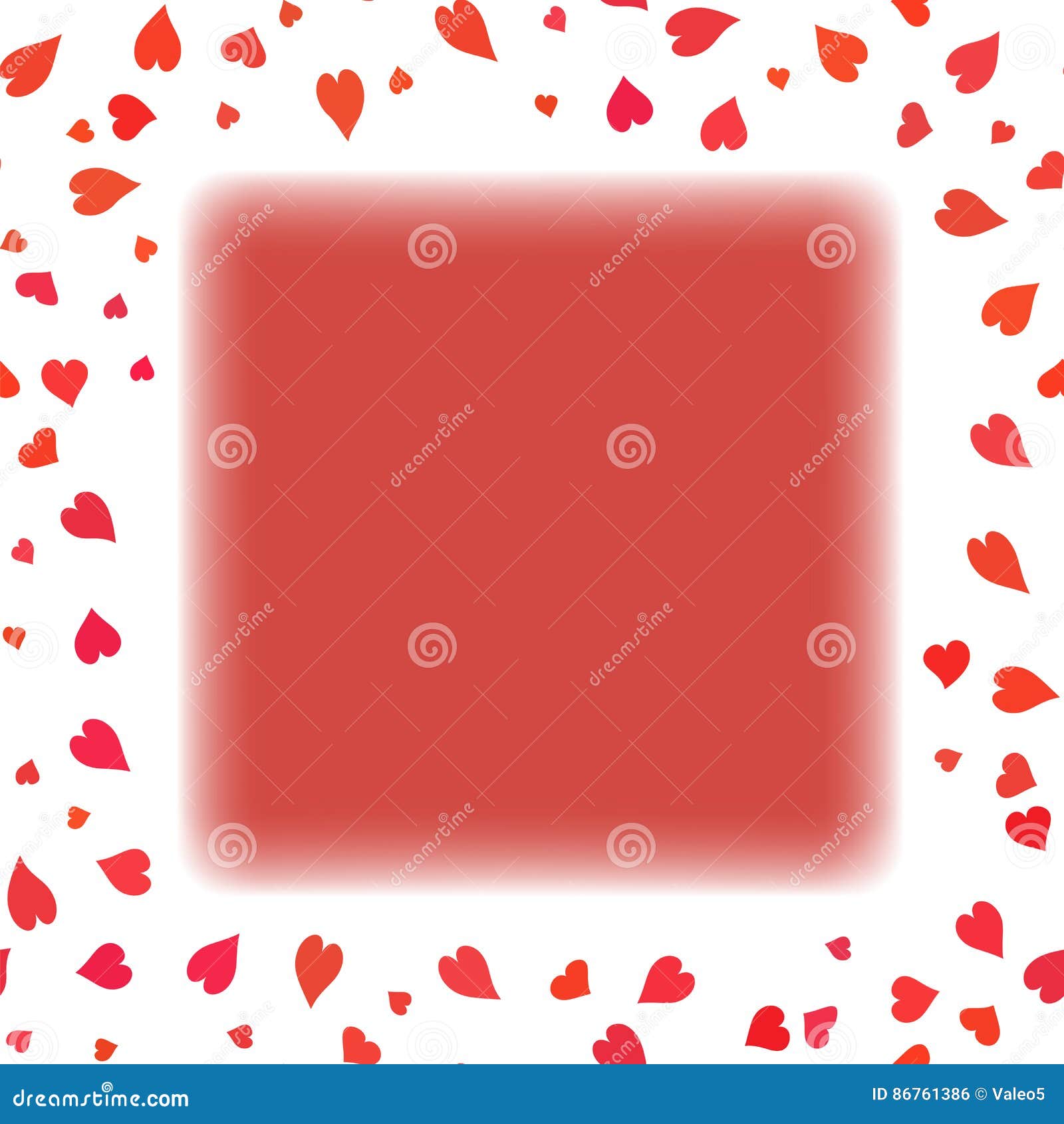 Red Heart Frame stock vector. Illustration of place, confetti - 86761386