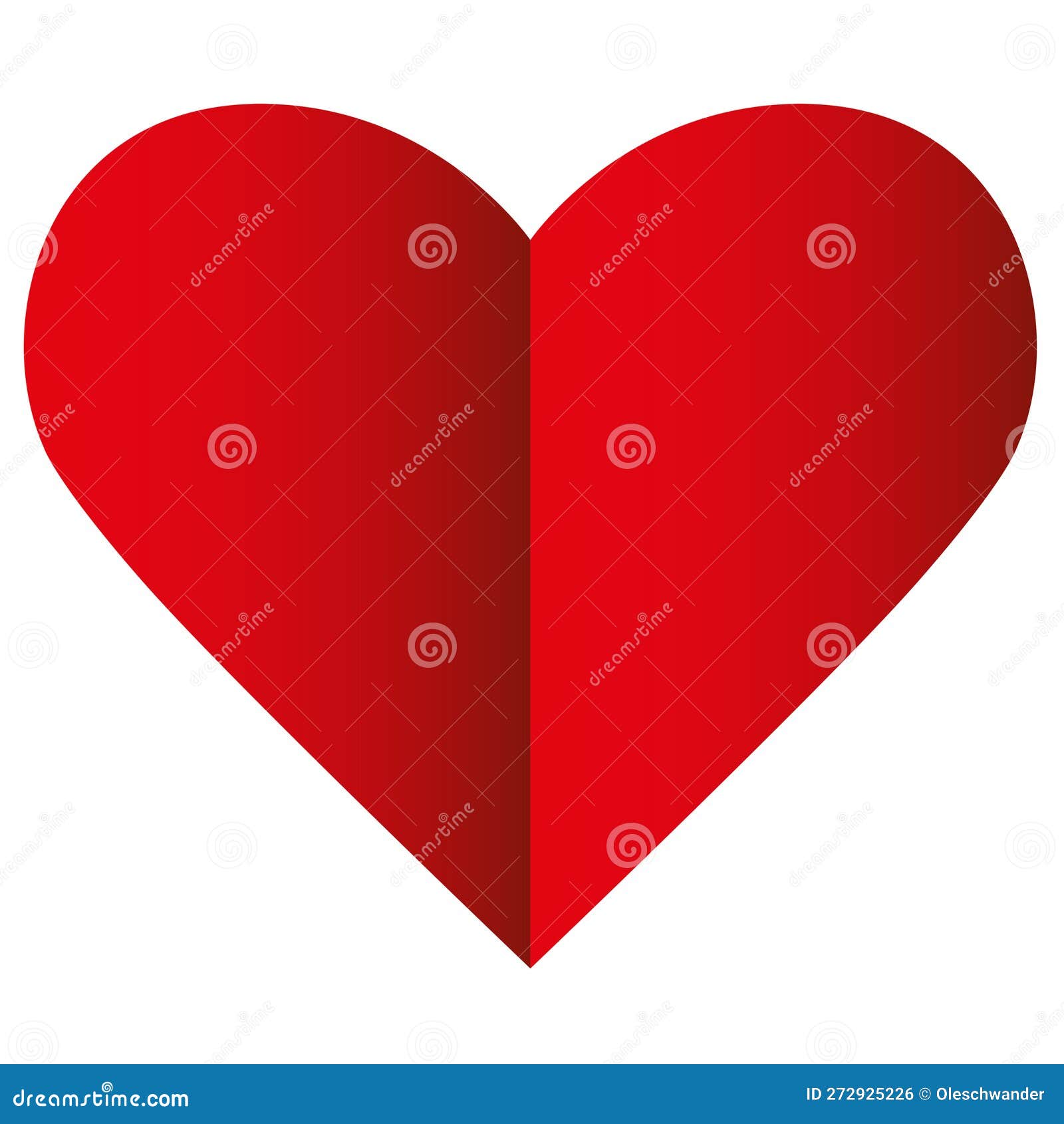Red Heart with Red Gradient Effect. Stock Illustration - Illustration ...
