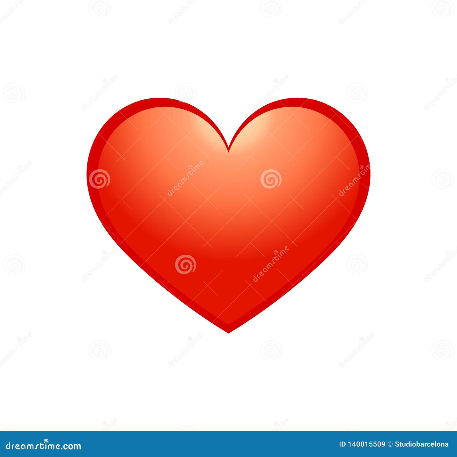 Red heart gradient icon stock vector. Illustration of seasonal - 140015509
