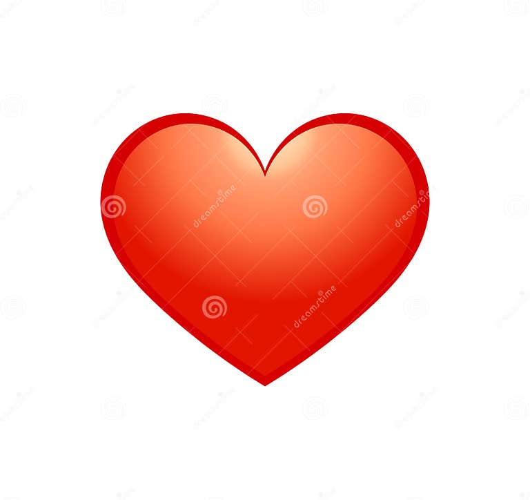 Red heart gradient icon stock vector. Illustration of seasonal - 140015509