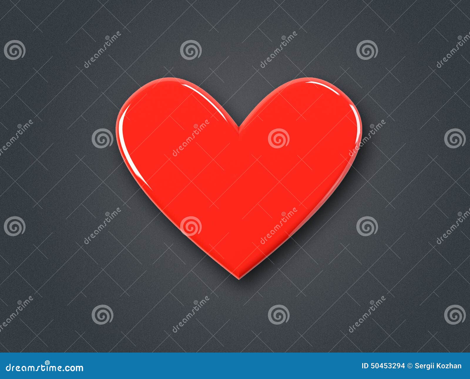 Red heart stock illustration. Illustration of shape, render - 50453294