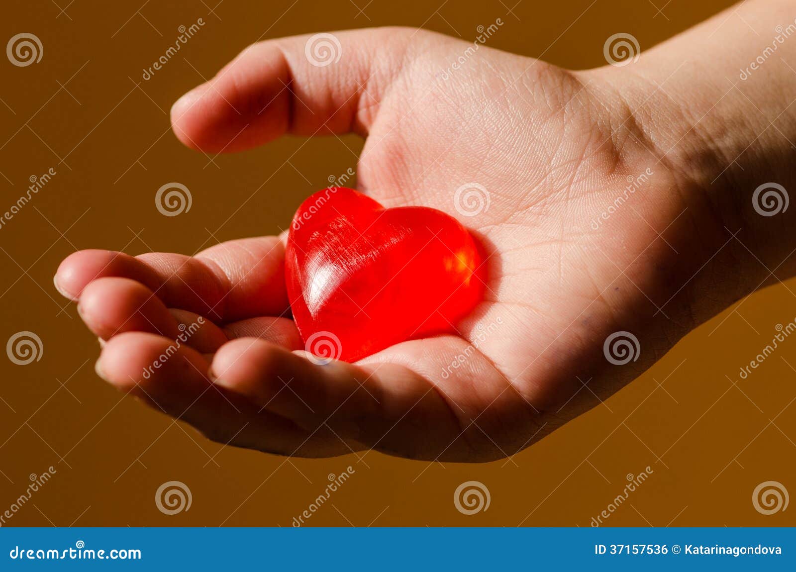 Red heart in hand stock photo. Image of postcard, sign - 37157536