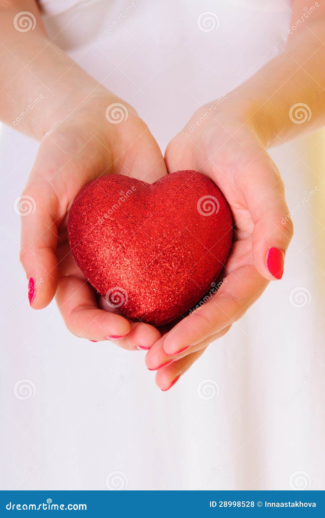 Red heart in hands stock photo. Image of present, affectionate - 28998528