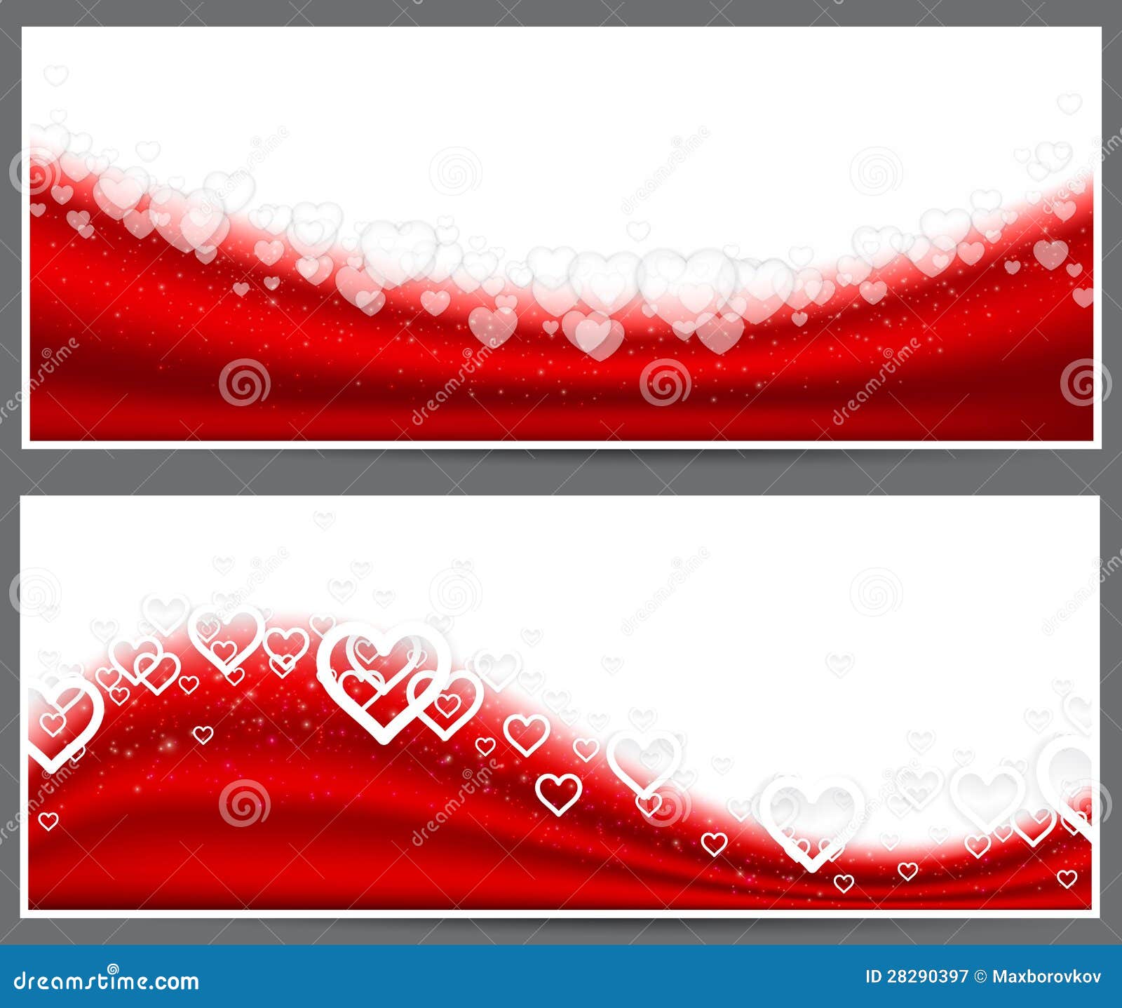 Red heart headers. stock vector. Illustration of artwork - 28290397
