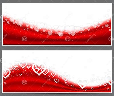 Red heart headers. stock vector. Illustration of artwork - 28290397
