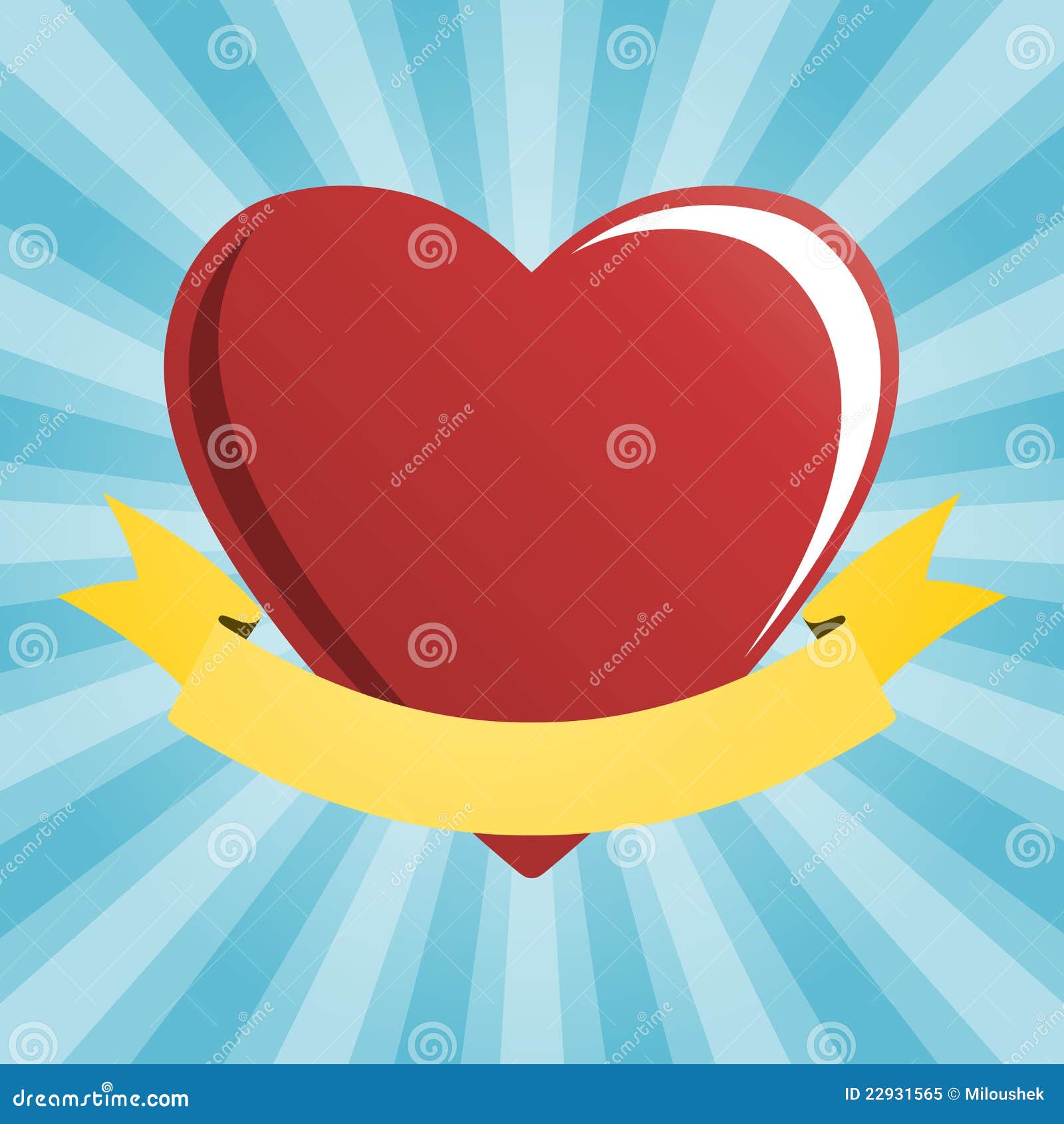 Red Heart with Heraldic Element Stock Vector - Illustration of romantic ...