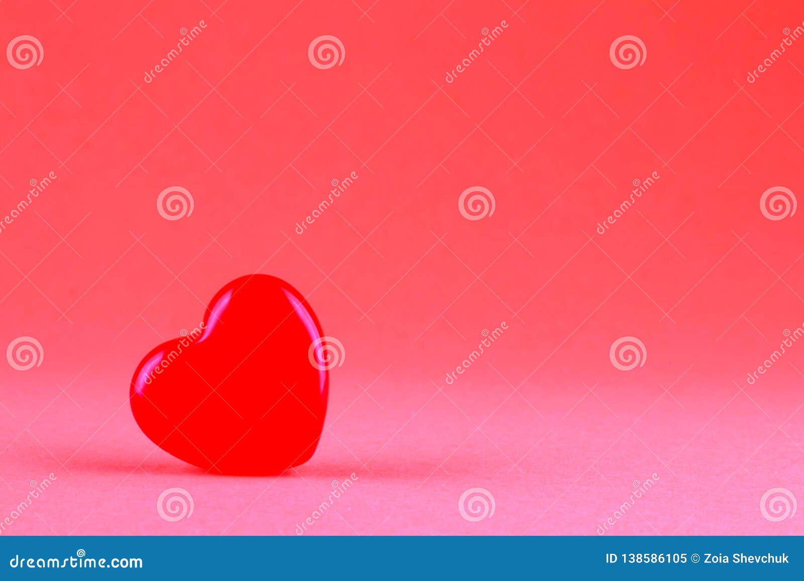Red Heart with Highlights on Background with Gradient Stock Image ...
