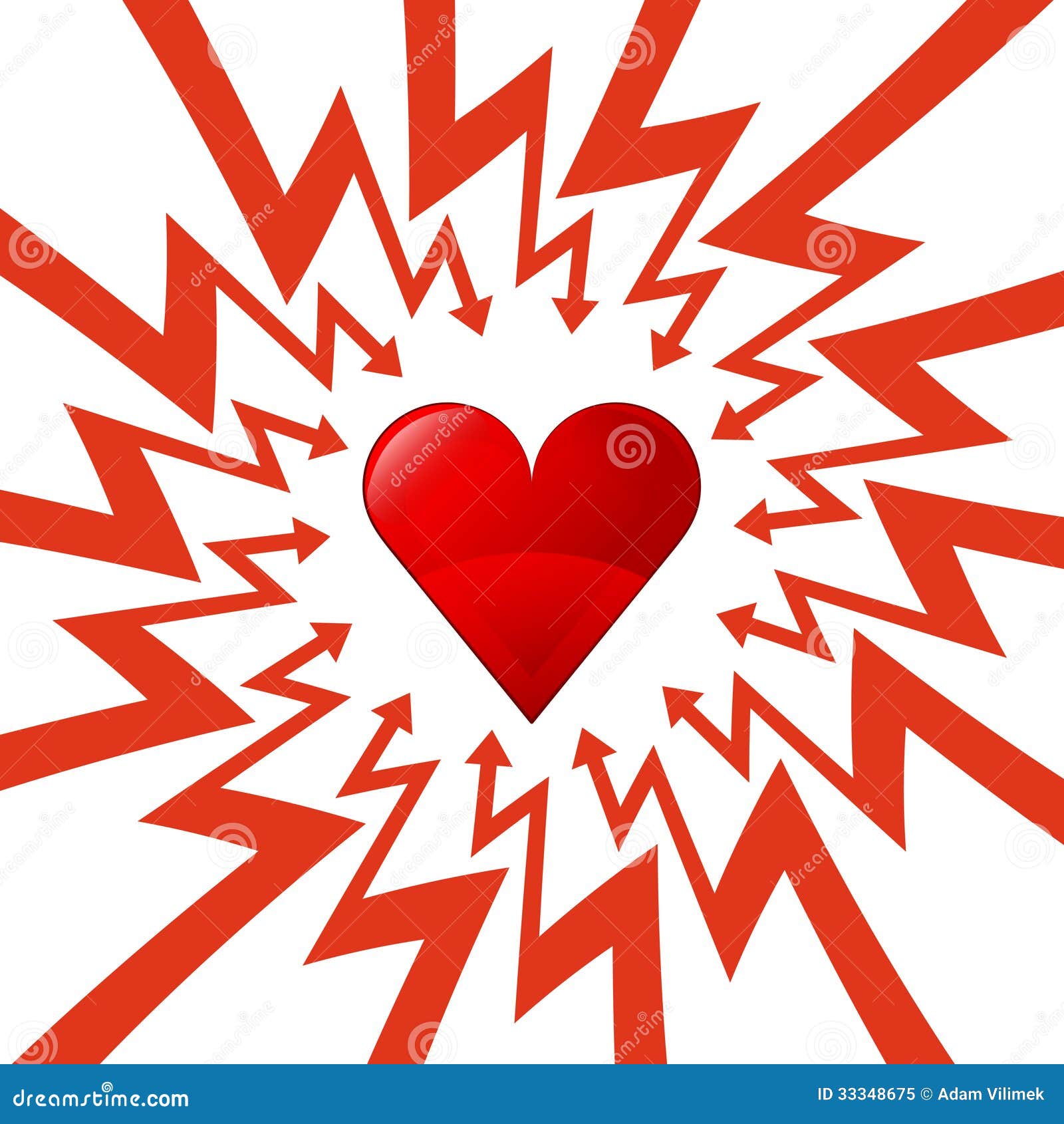 Red Zig Zag Arrow Clip Art