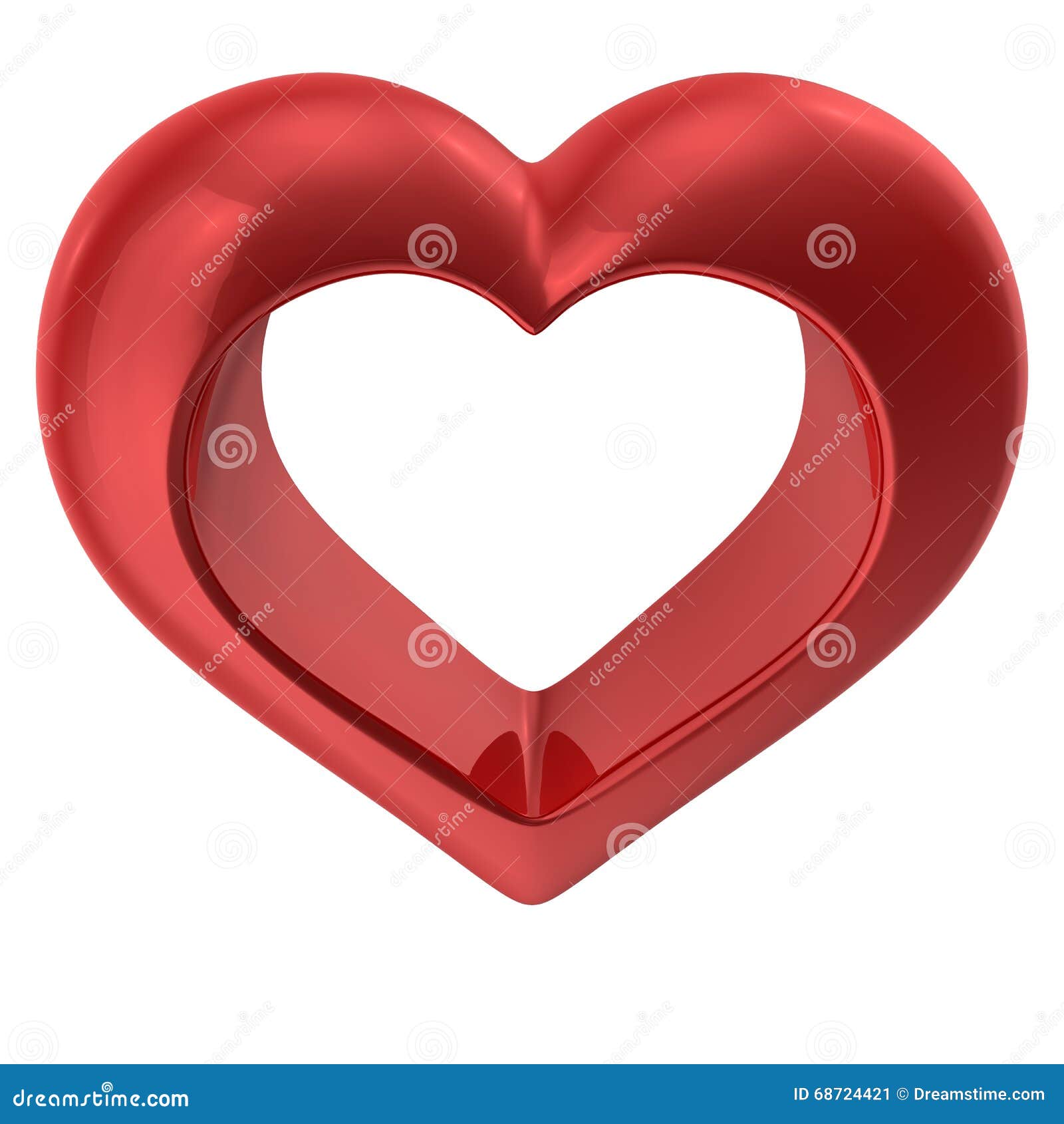 Red Heart Isolated on White Background Stock Illustration ...