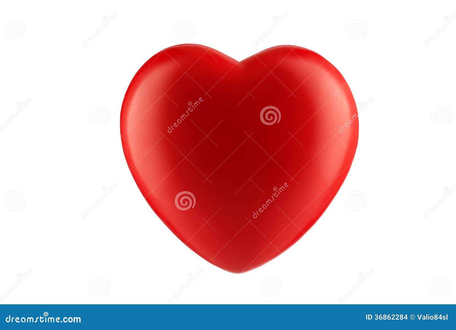 Red Heart Isolated on White Stock Photo - Image of passion, love: 36862284