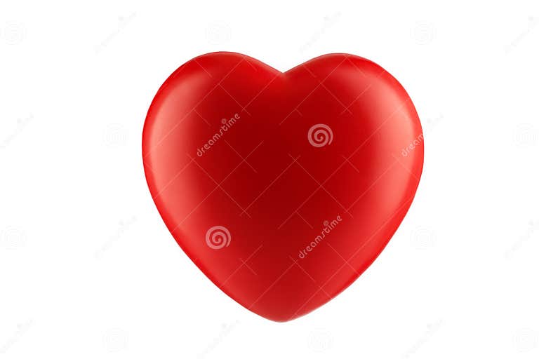 Red Heart Isolated on White Stock Photo - Image of passion, love: 36862284