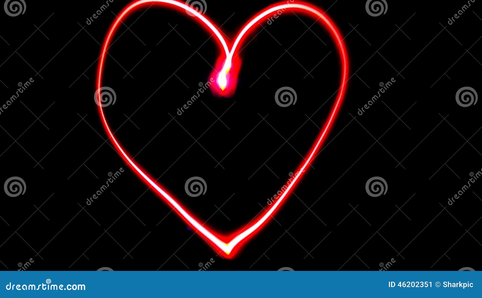 Red Heart of Light stock image. Image of glow, universal - 46202351