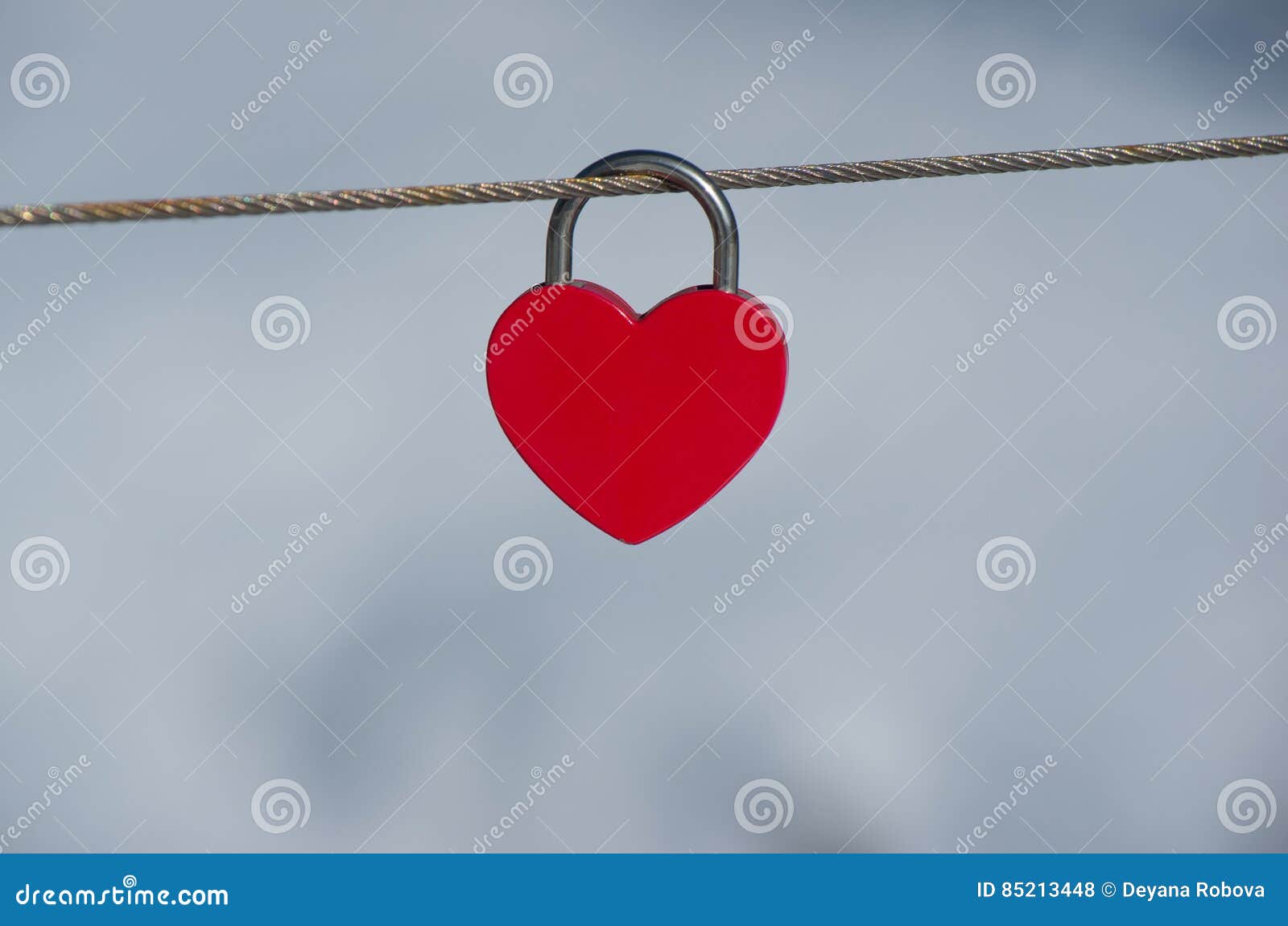 Red Heart Lock. Love Padlock. Stock Photo - Image of opening ...