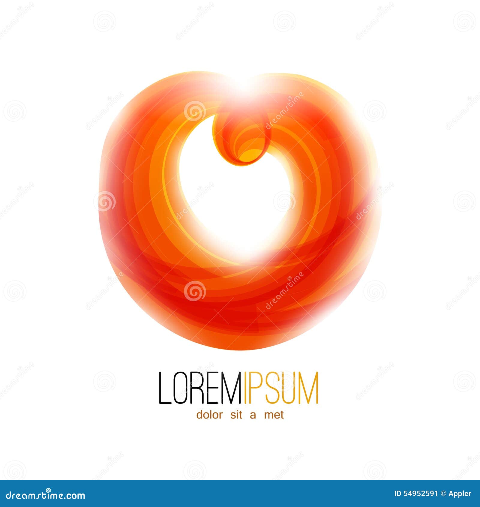 Red heart stock vector. Illustration of logo, main, love - 54952591