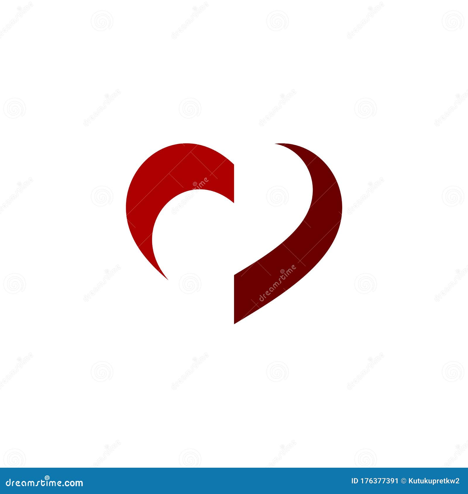 Red Heart Logo Illustration Design. Vector EPS 10 Stock Vector ...