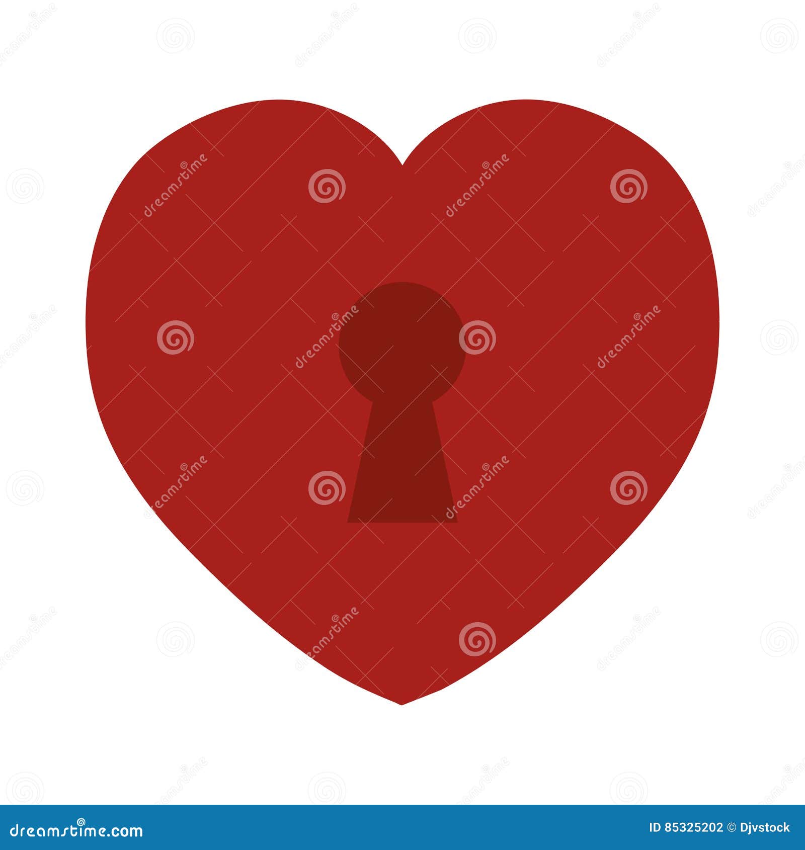 Red Heart Love Keyhole Icon Stock Illustration - Illustration of ...