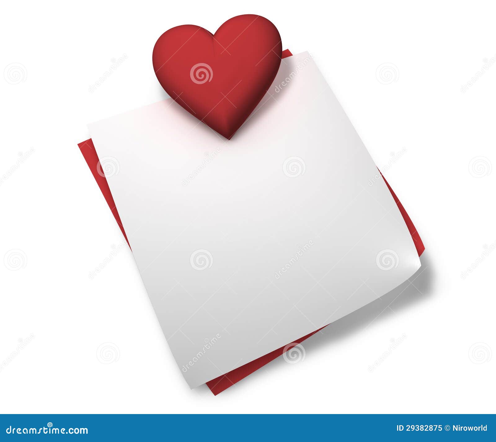 Red Heart Love Notes stock illustration. Illustration of honeymoon ...