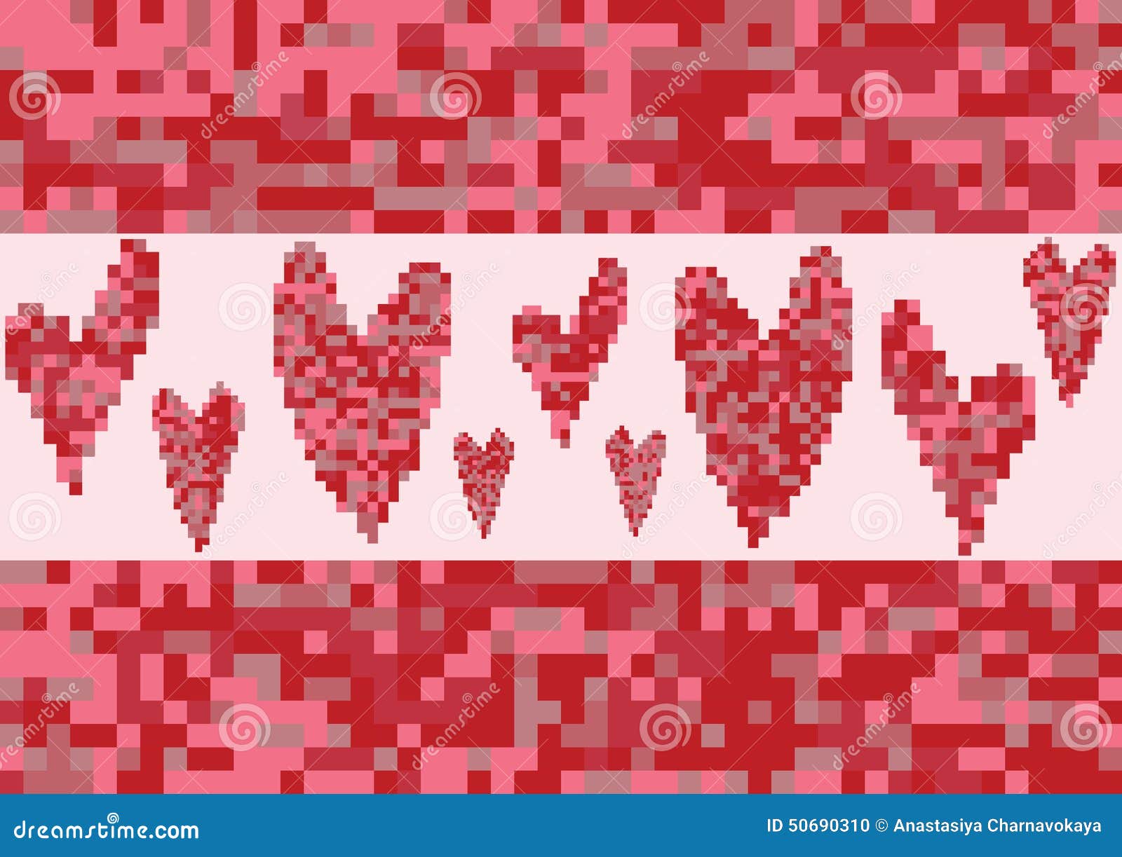 Love Pixel With Pink Color Vector Illustration | CartoonDealer.com ...